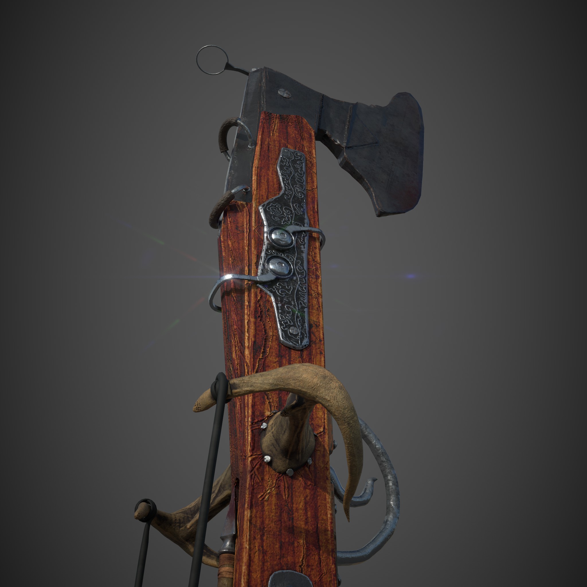 Fantasy Crossbow Ax - 3D Model by Get Dead Entertainment