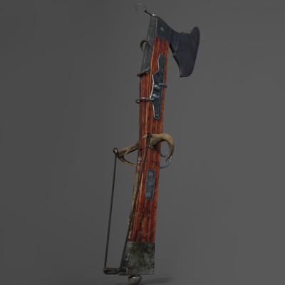 Fantasy Crossbow Ax - 3D Model by Get Dead Entertainment