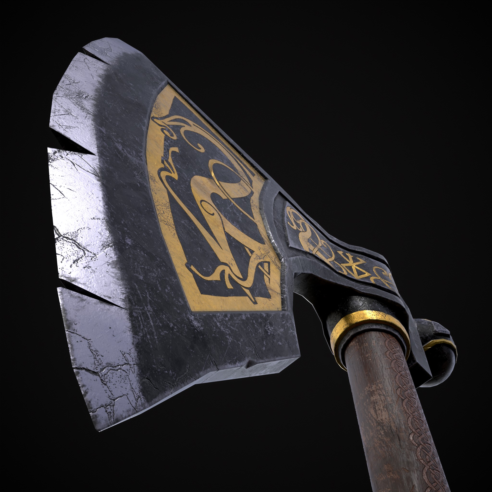 Fantasy Urns Style Viking War Ax - 3D Model by Get Dead Entertainment