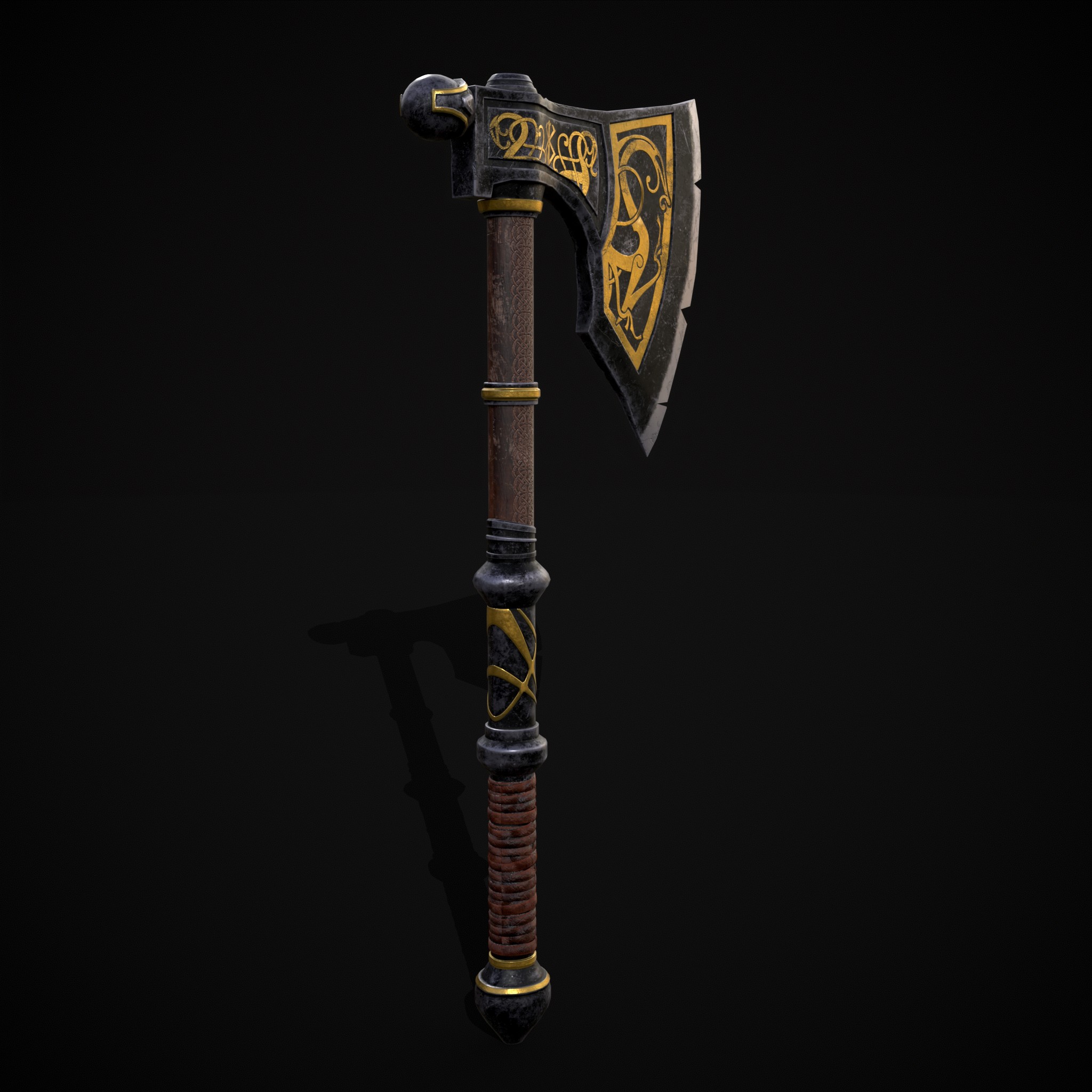 Fantasy Urns Style Viking War Ax - 3D Model by Get Dead Entertainment