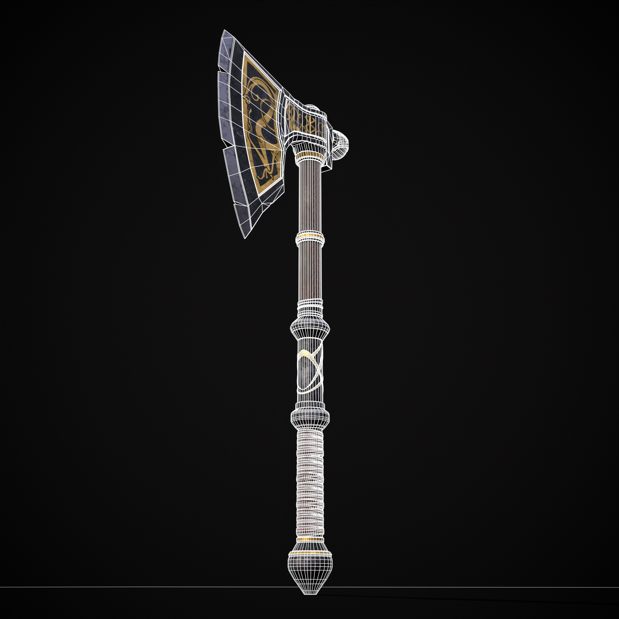 Fantasy Urns Style Viking War Ax - 3D Model by Get Dead Entertainment
