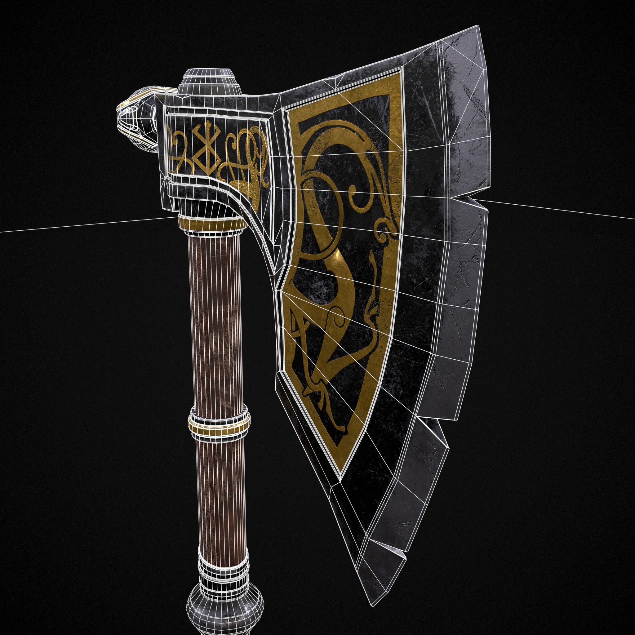 Fantasy Urns Style Viking War Ax - 3D Model by Get Dead Entertainment