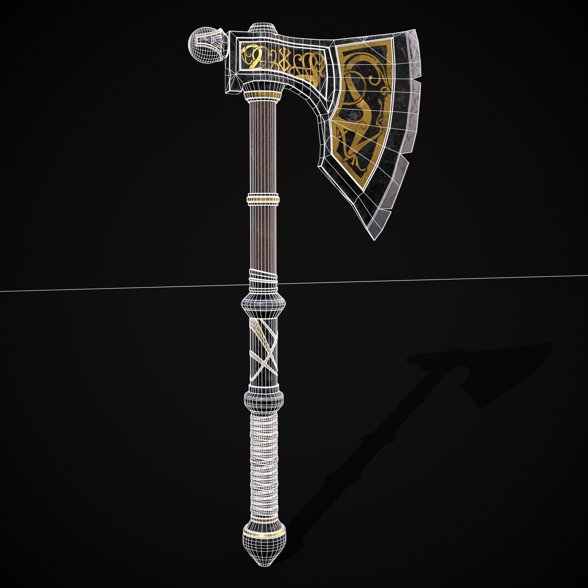 Fantasy Urns Style Viking War Ax - 3D Model by Get Dead Entertainment