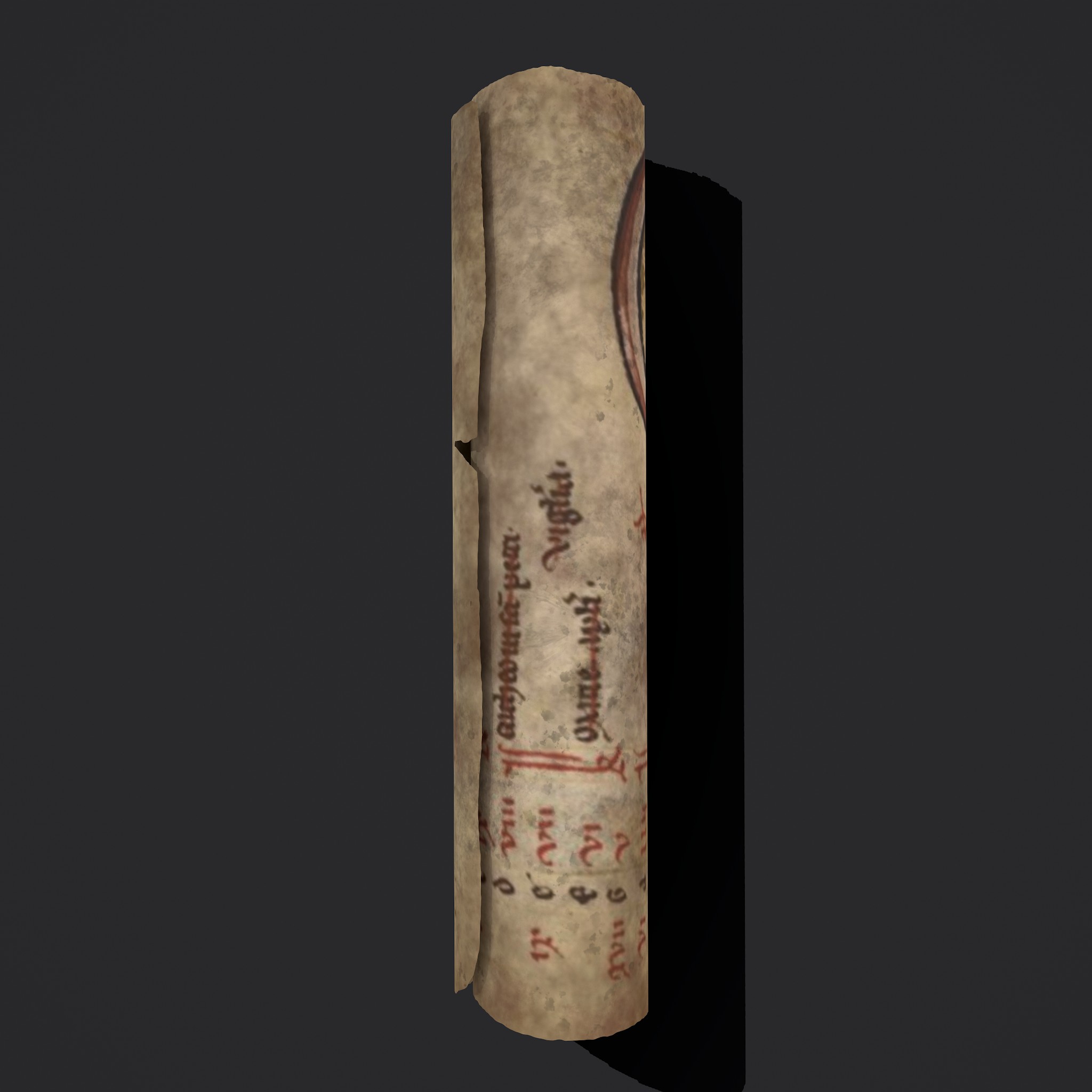 February Manuscript Scroll - 3D Model by Get Dead Entertainment