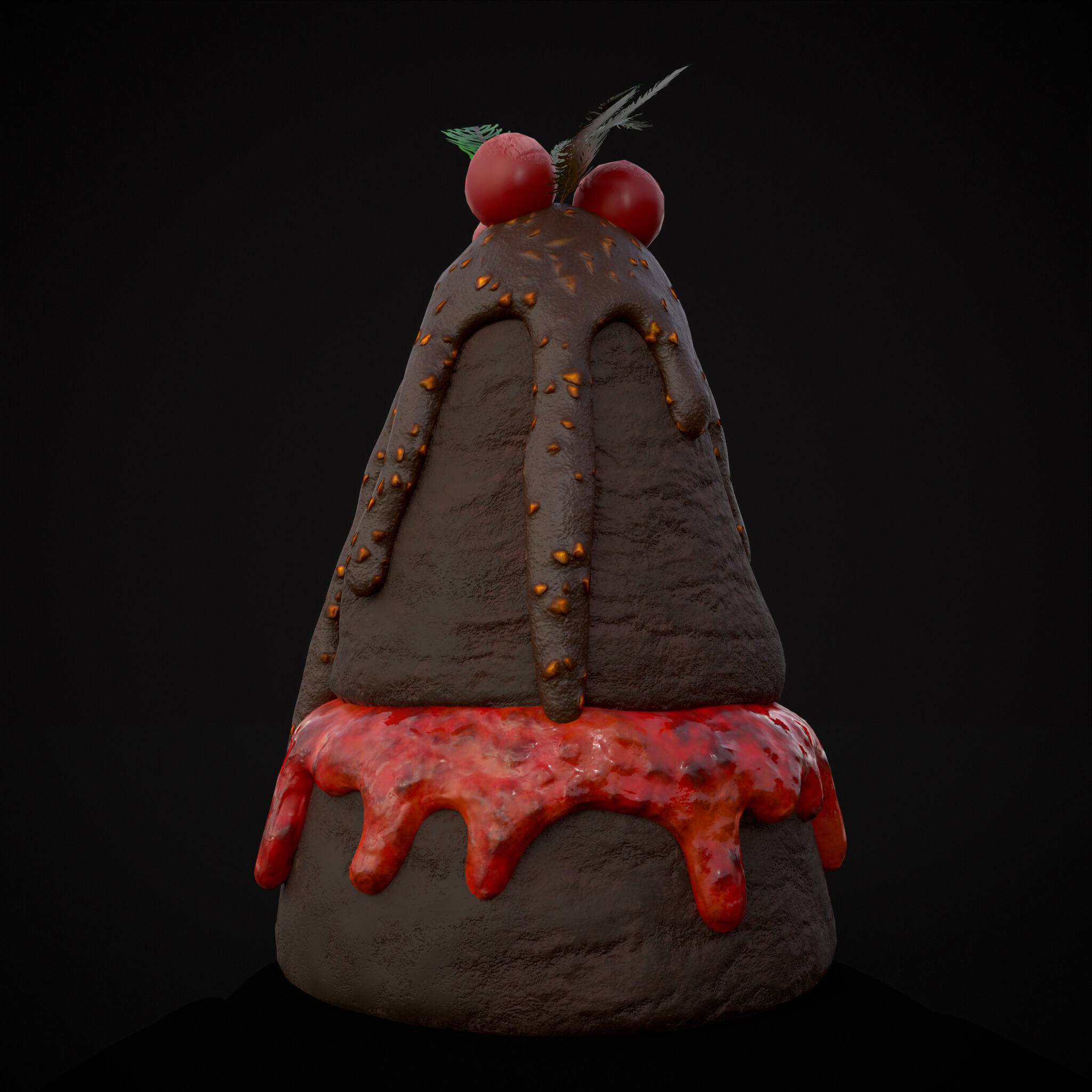 Festive Chocolate Lava Pastry - 3D Model by Get Dead Entertainment