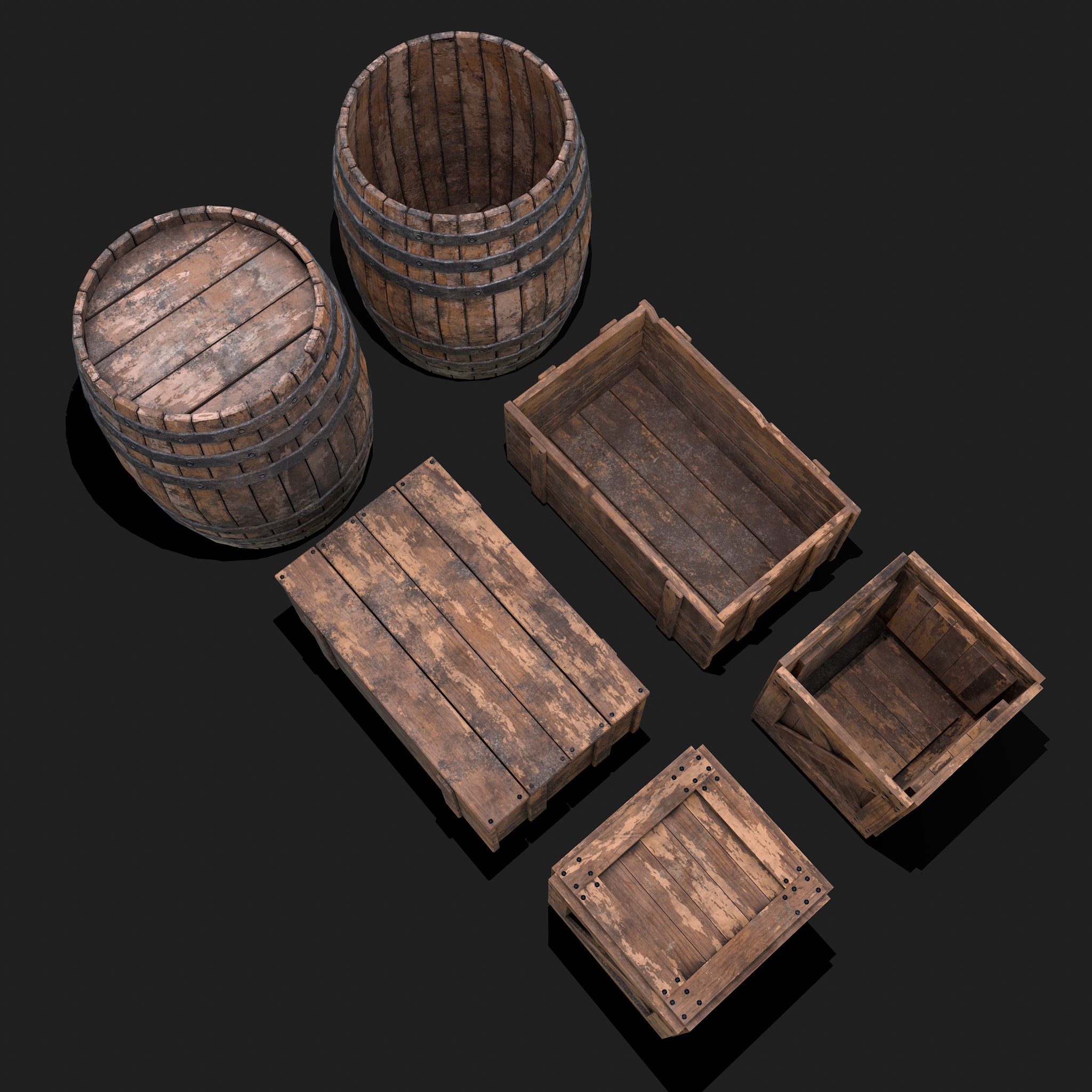 Fishing Crates and Barrels - 3D Model by Get Dead Entertainment