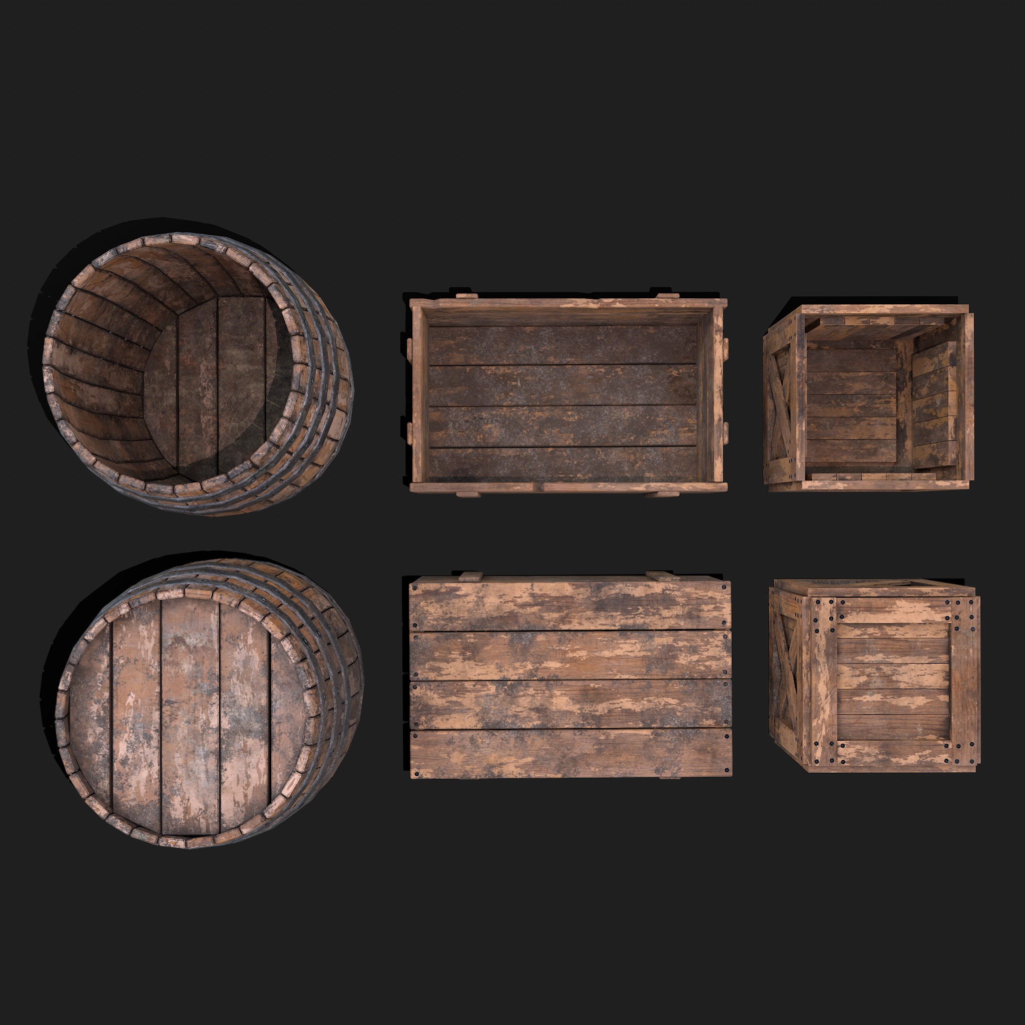 Fishing Crates and Barrels - 3D Model by Get Dead Entertainment