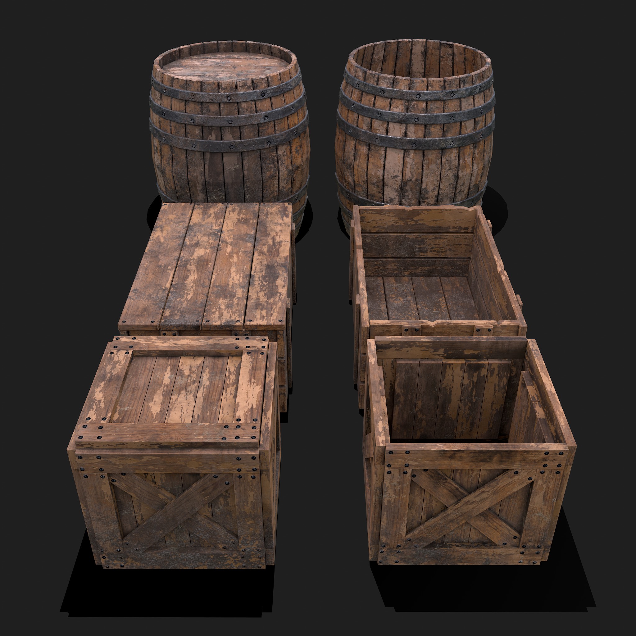 Fishing Crates and Barrels - 3D Model by Get Dead Entertainment