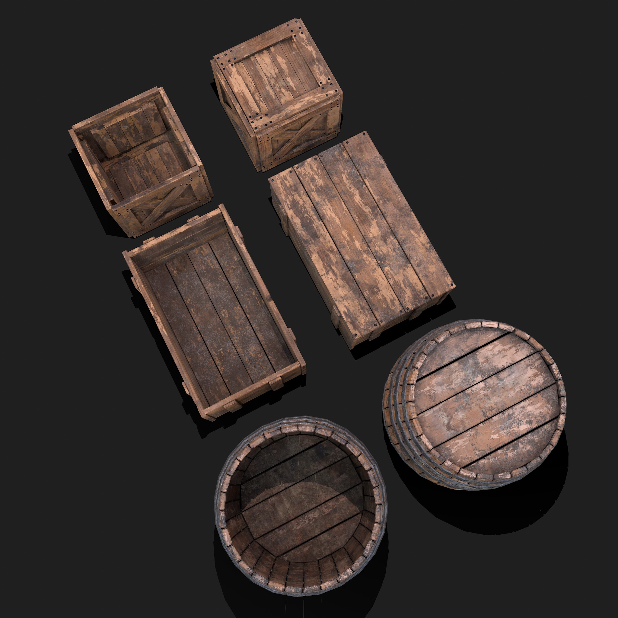 Fishing Crates and Barrels - 3D Model by Get Dead Entertainment