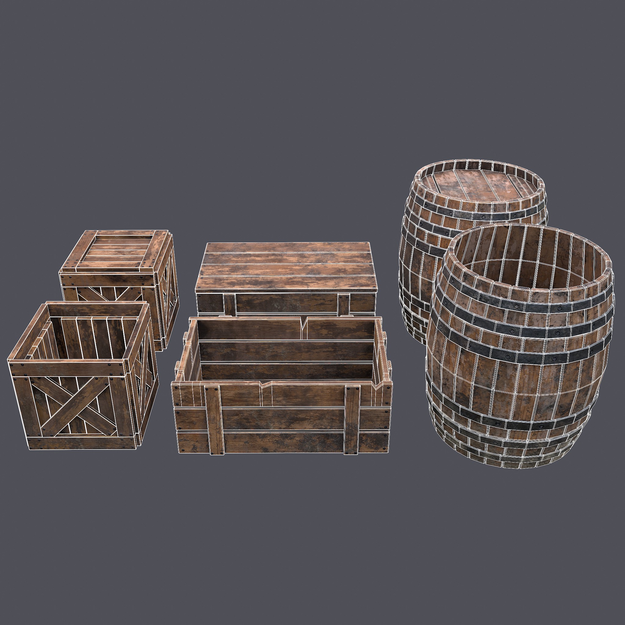 Fishing Crates and Barrels - 3D Model by Get Dead Entertainment