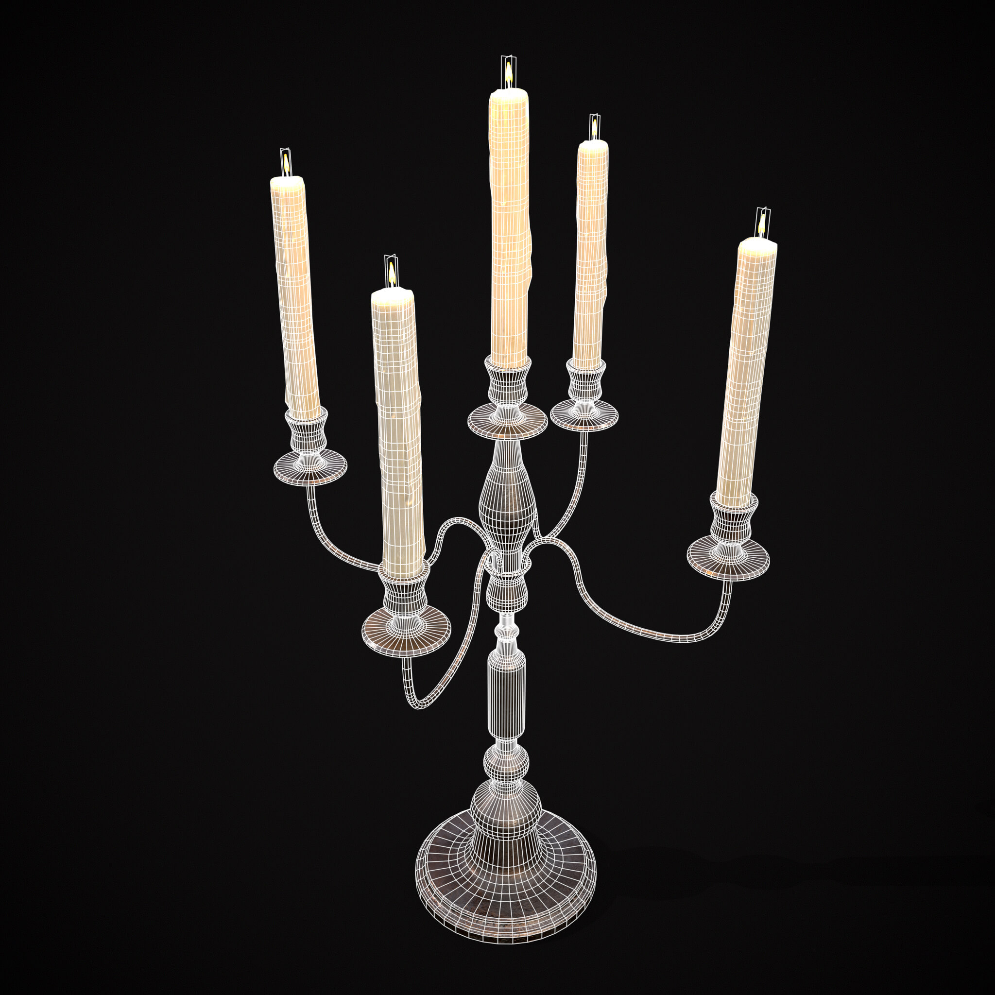 Five Point Candelabra - 3D Model by Get Dead Entertainment