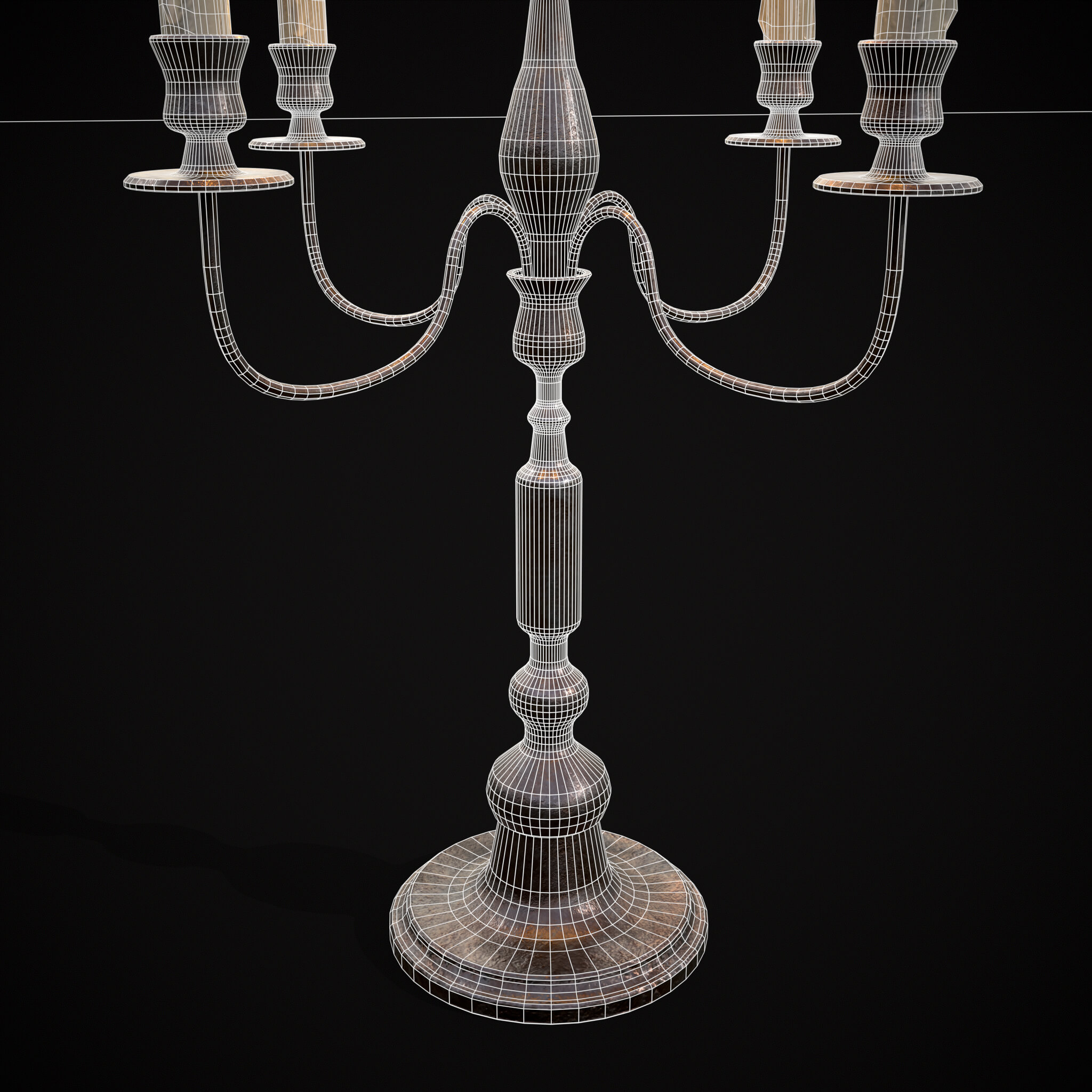 Five Point Candelabra - 3D Model by Get Dead Entertainment