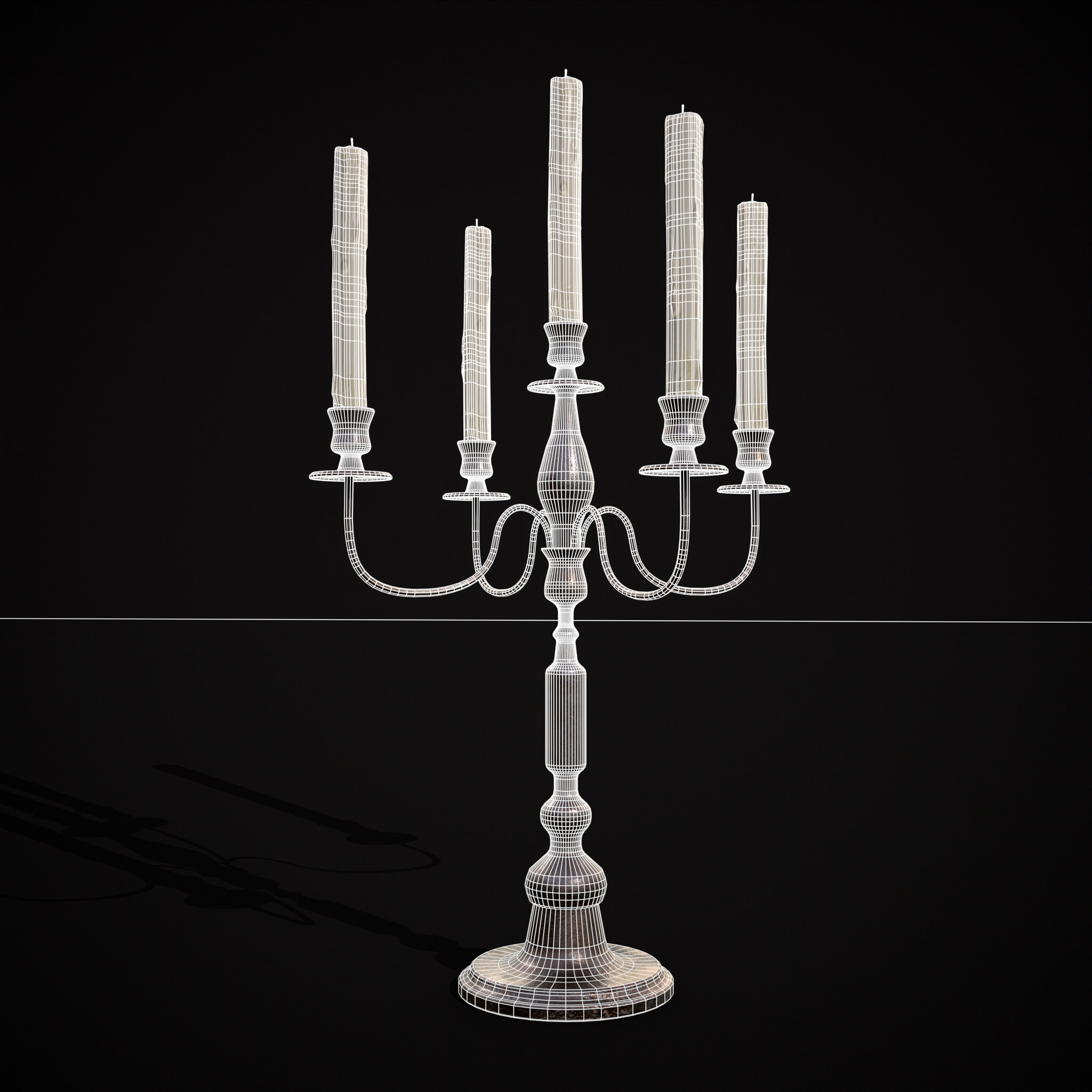 Five Point Candelabra - 3D Model by Get Dead Entertainment