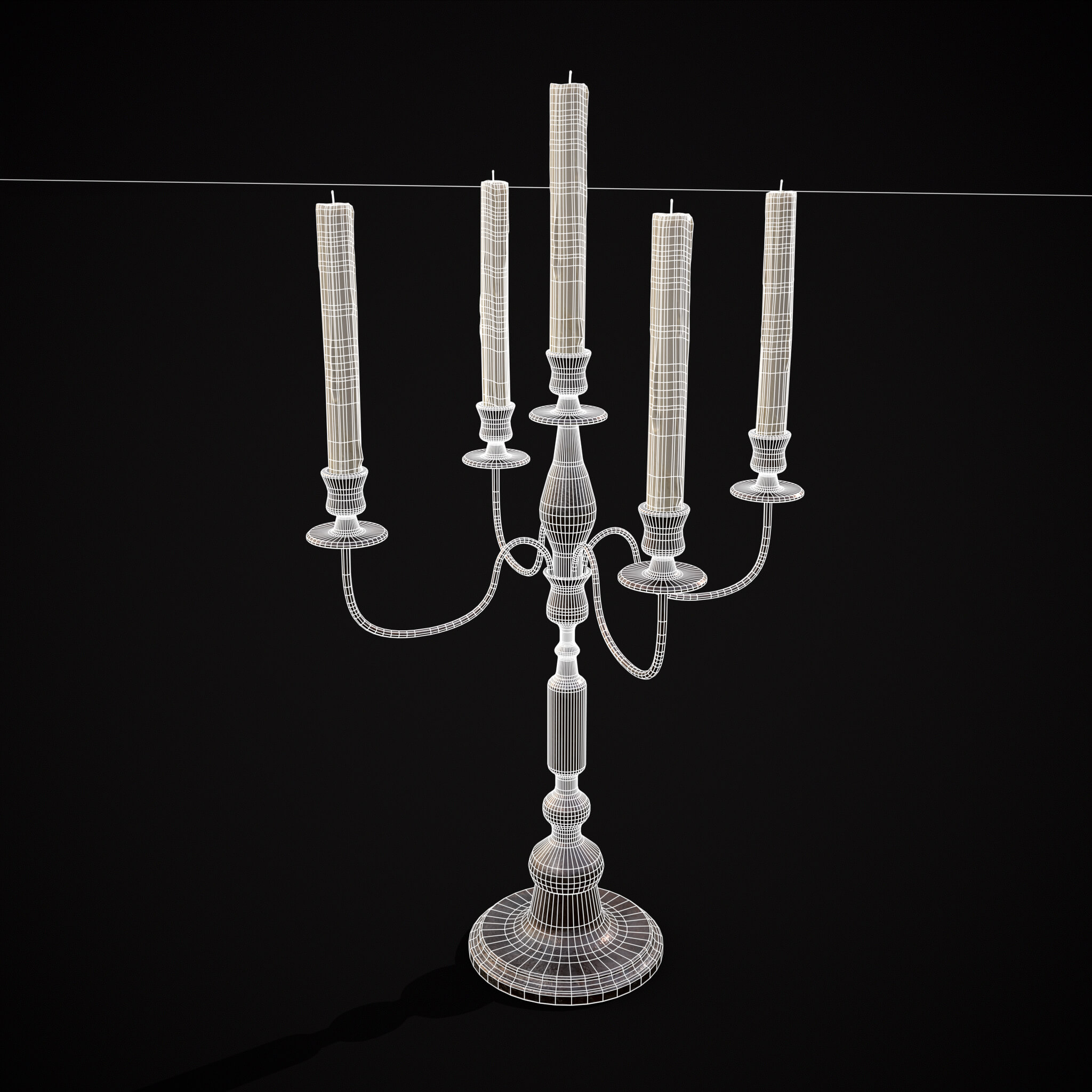 Five Point Candelabra - 3D Model by Get Dead Entertainment