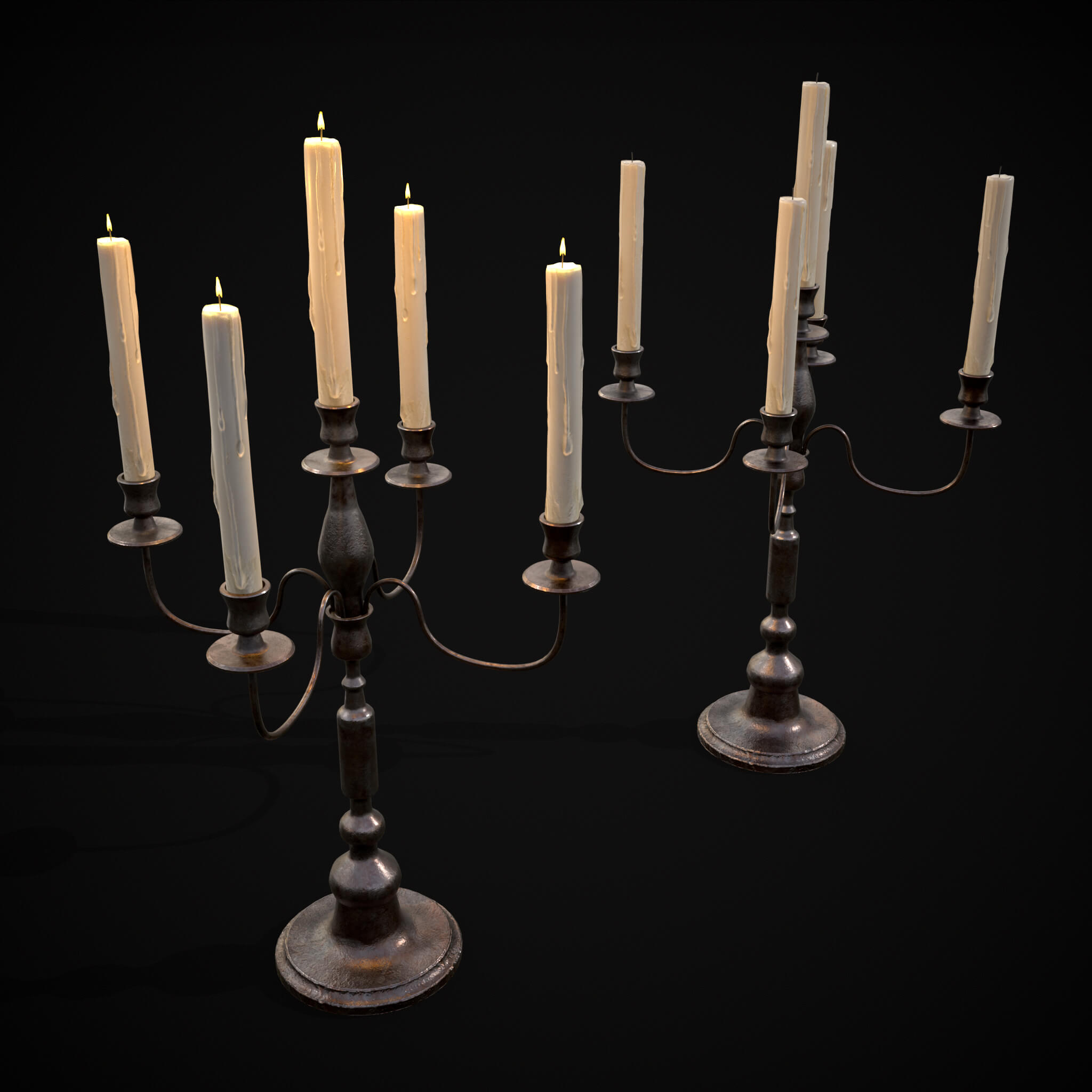 Five Point Candelabra - 3D Model by Get Dead Entertainment