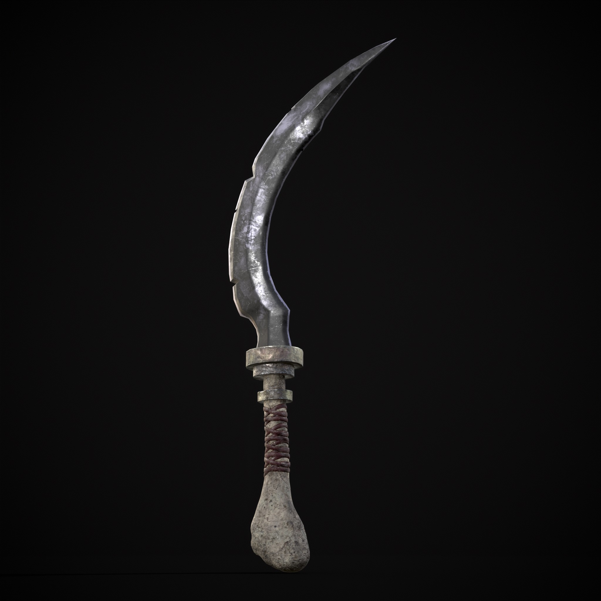 Flawed Bone Handle Sickle - 3D Model by Get Dead Entertainment