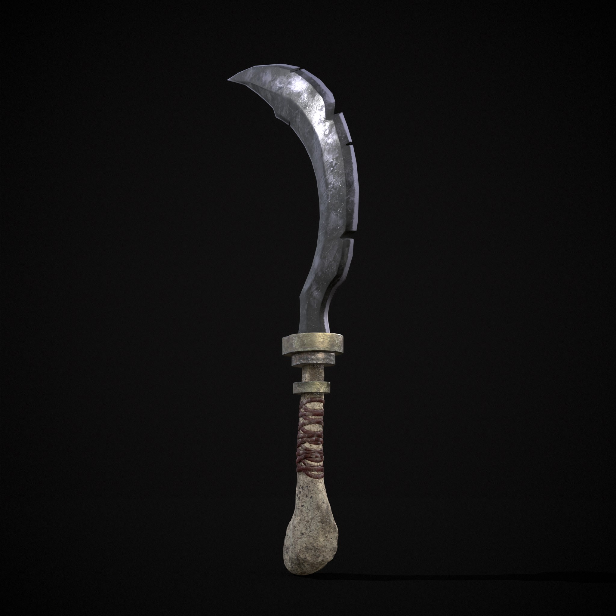 Flawed Bone Handle Sickle - 3D Model by Get Dead Entertainment