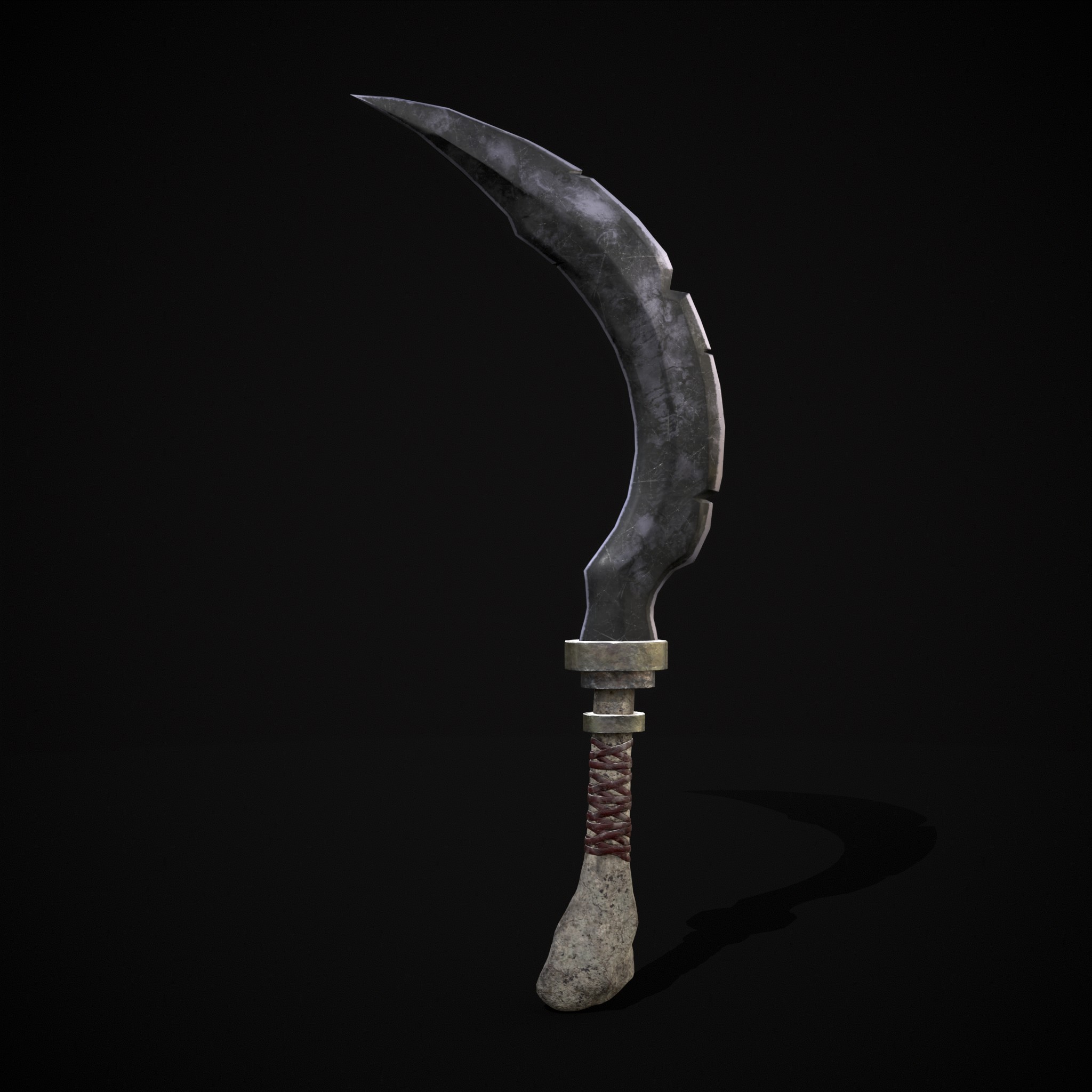 Flawed Bone Handle Sickle - 3D Model by Get Dead Entertainment