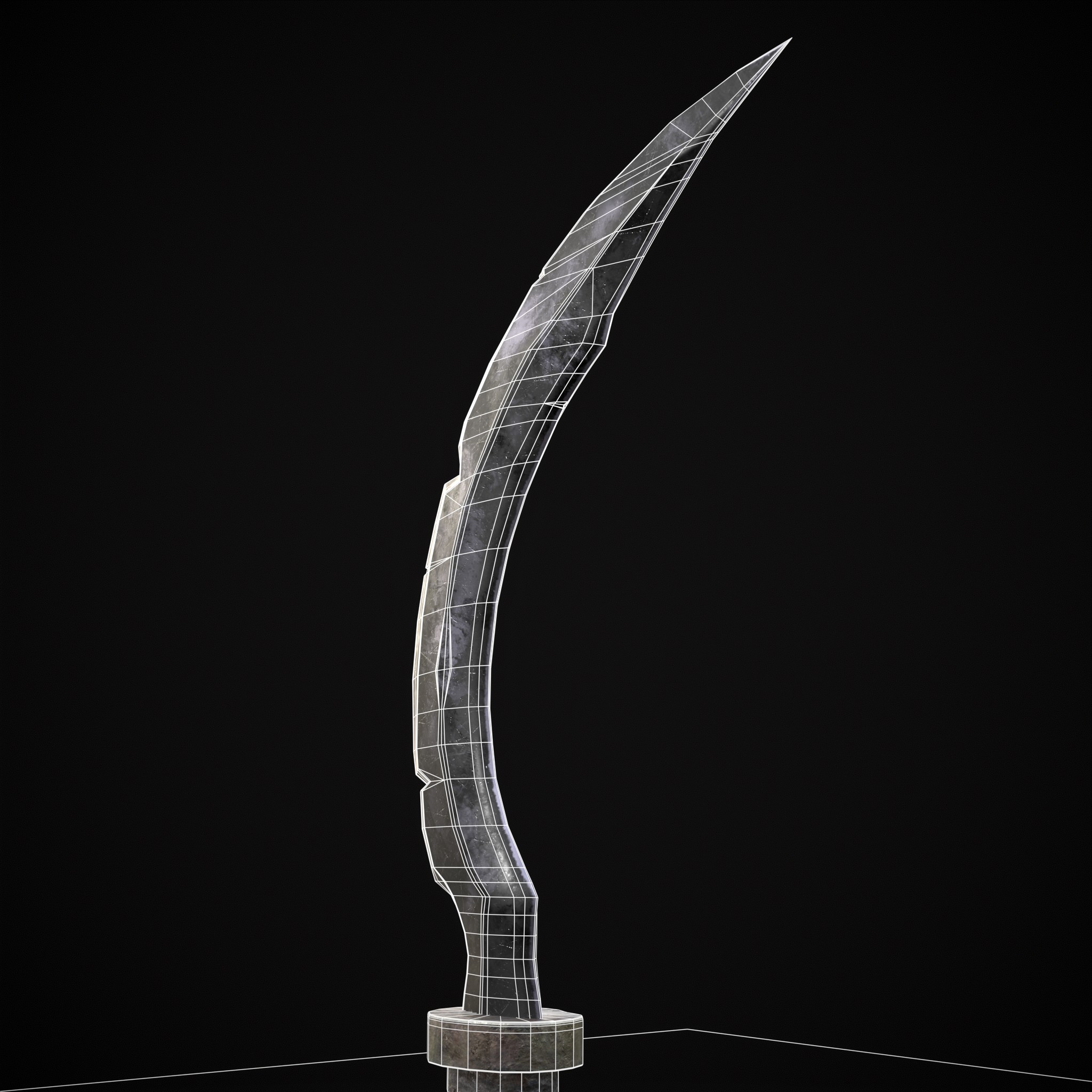 Flawed Bone Handle Sickle - 3D Model by Get Dead Entertainment