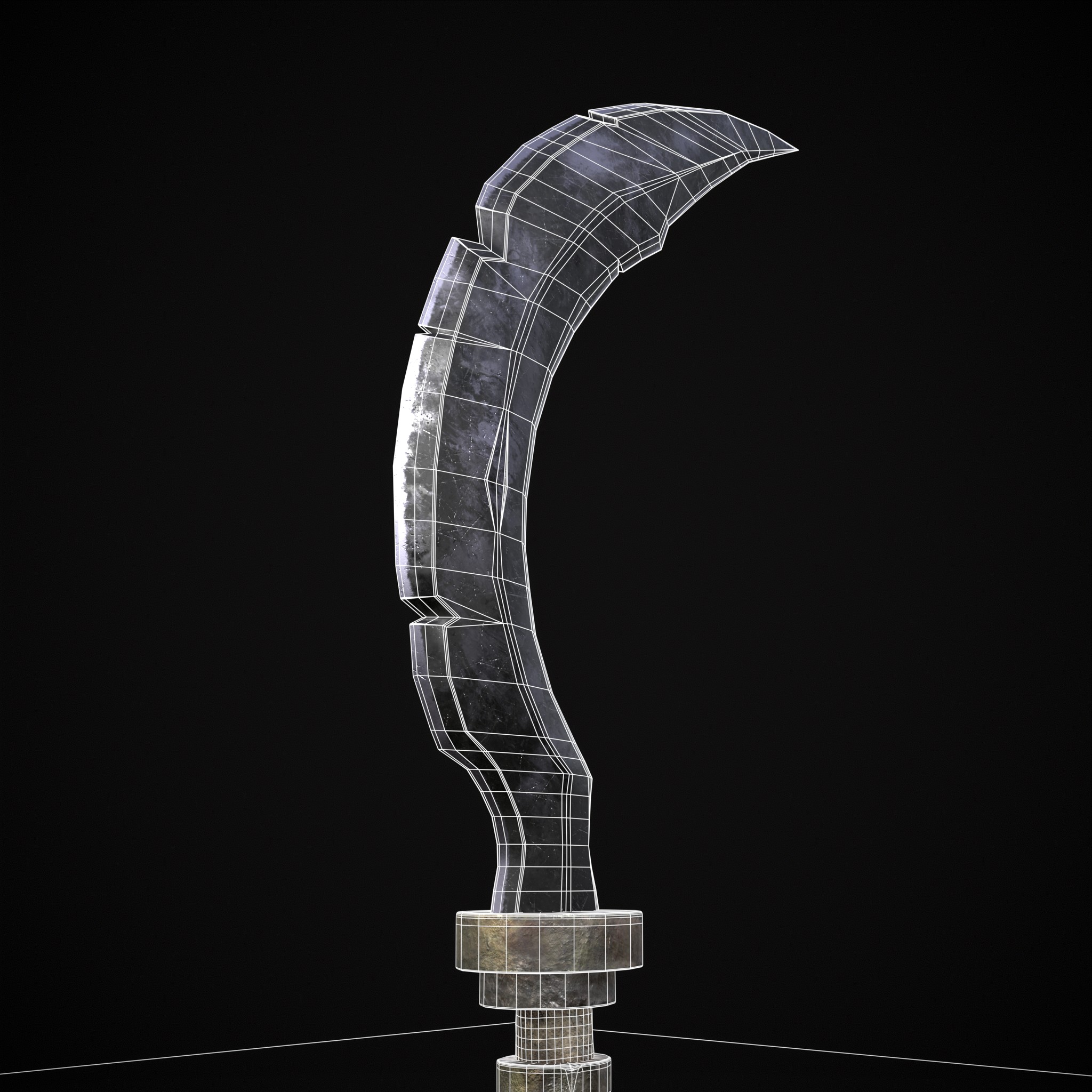 Flawed Bone Handle Sickle - 3D Model by Get Dead Entertainment