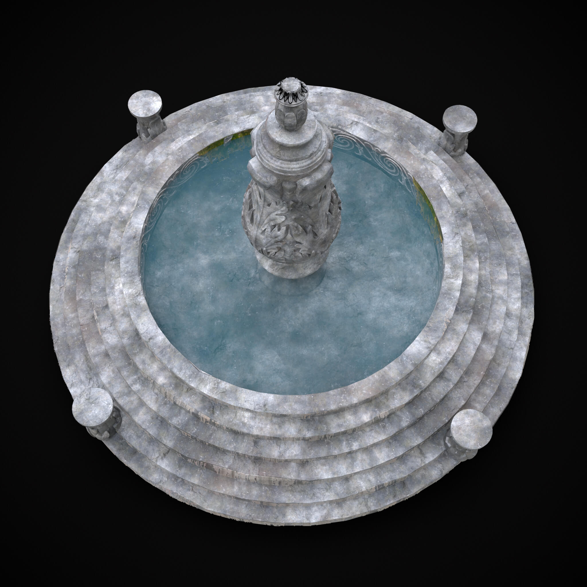 Floral Water Fountain - 3D Model by Get Dead Entertainment