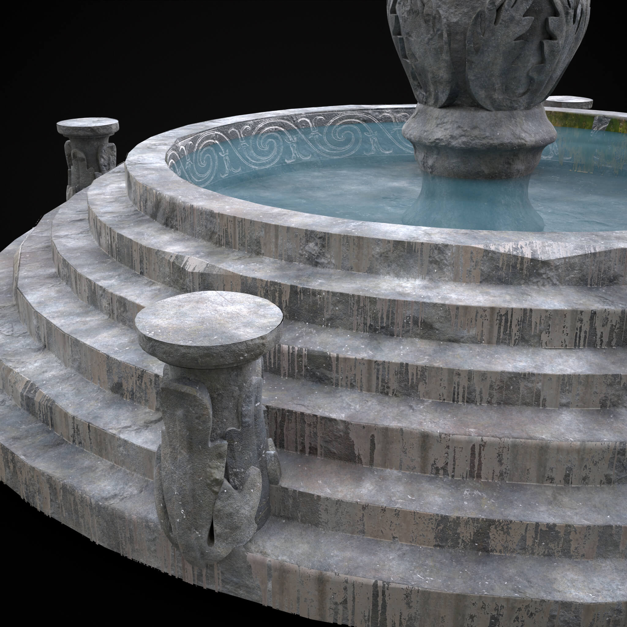 Floral Water Fountain - 3D Model by Get Dead Entertainment