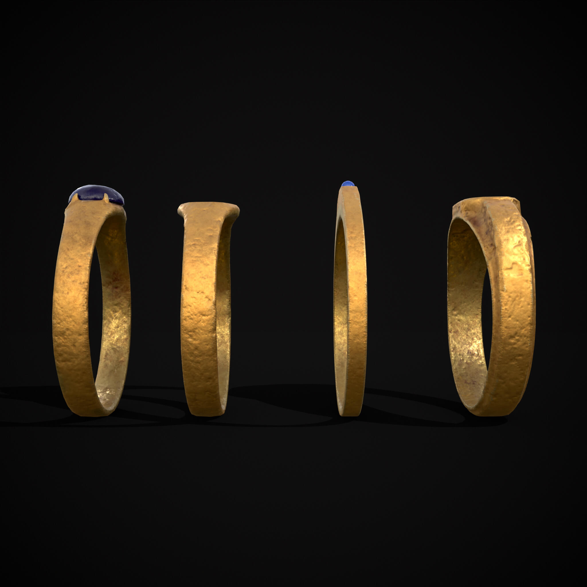 Four Medieval Rings - 3D Model by Get Dead Entertainment