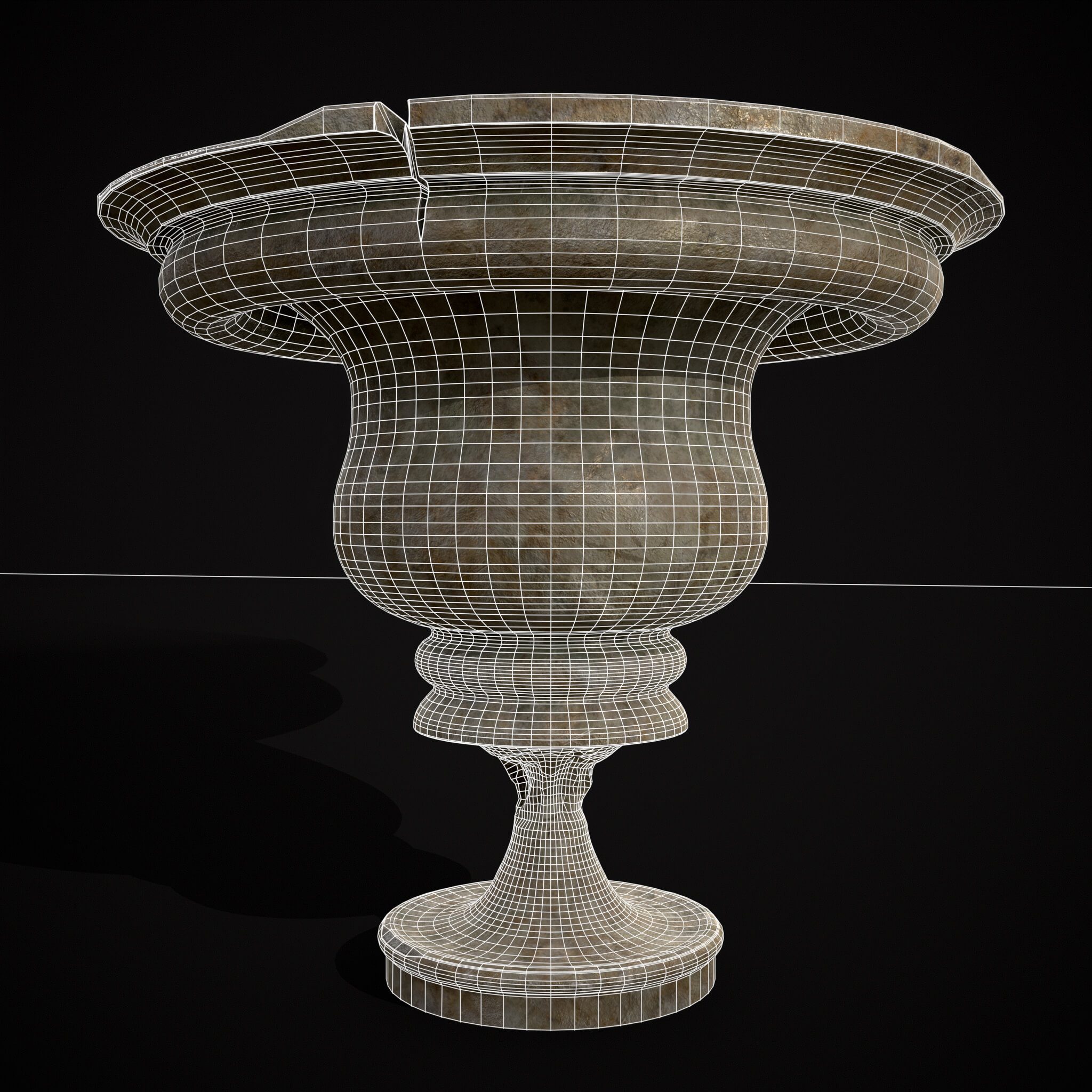 Garden Cracked Planter - 3D Model by Get Dead Entertainment