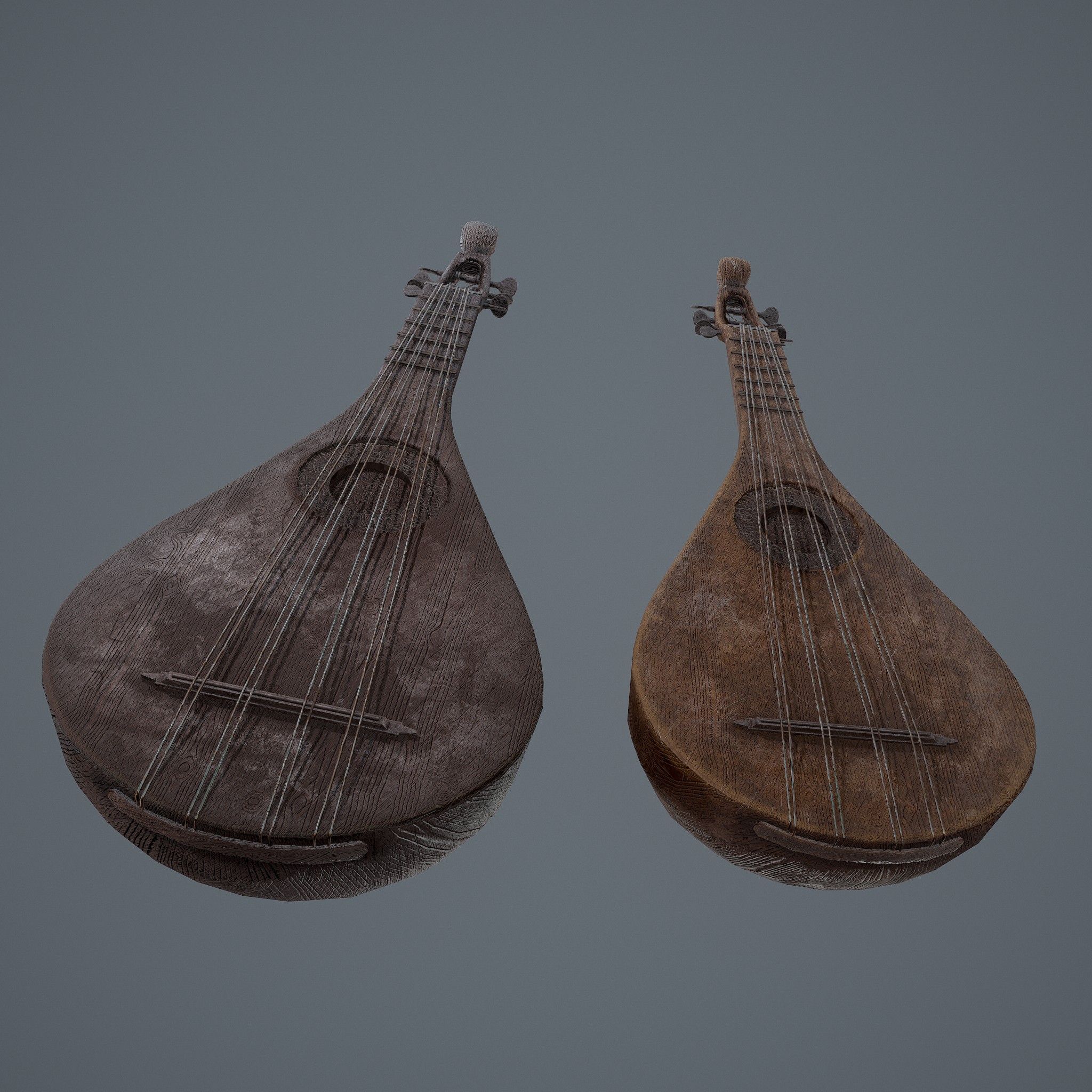 Gittern Medieval Instrument - 3D Model by Get Dead Entertainment