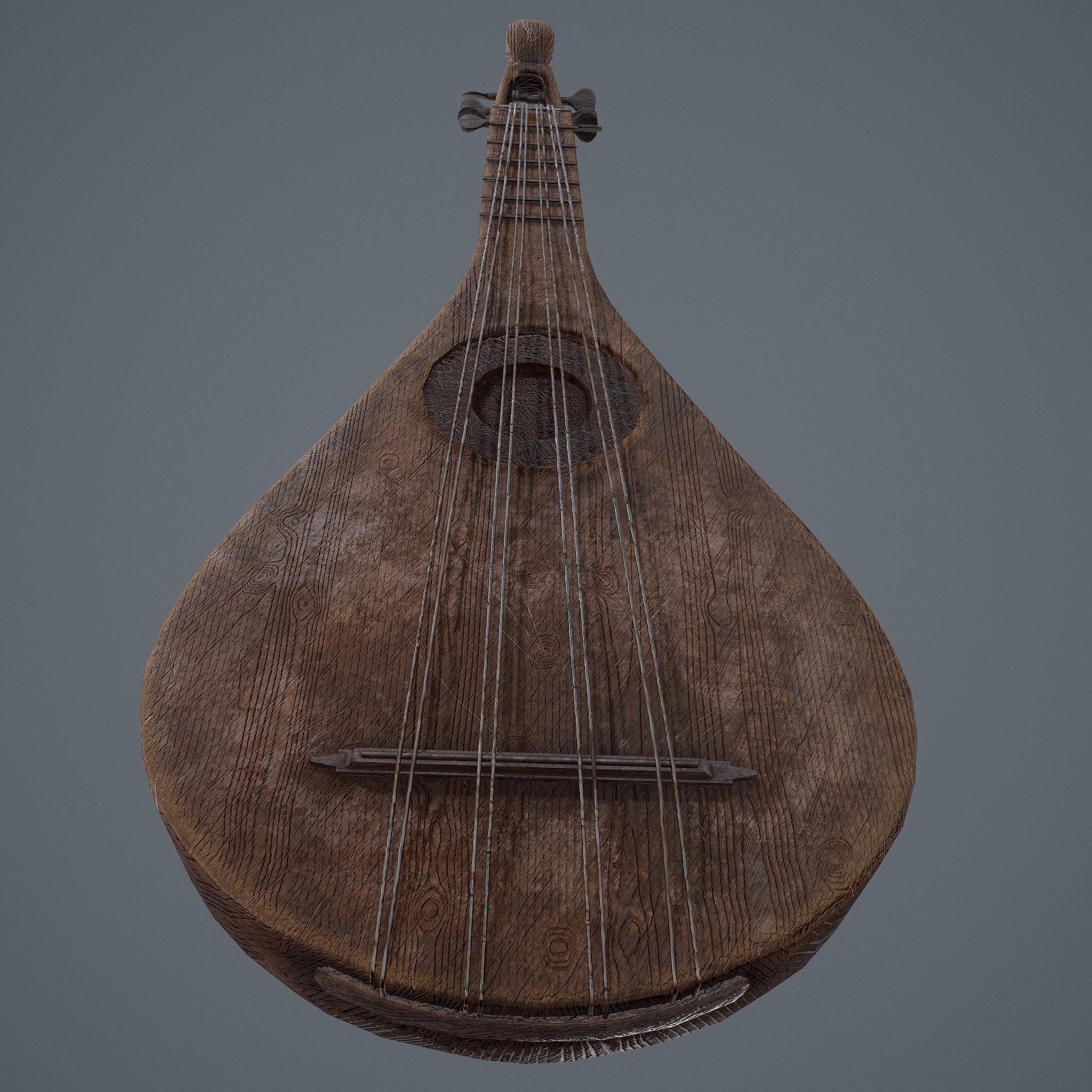 Gittern Medieval Instrument - 3D Model by Get Dead Entertainment