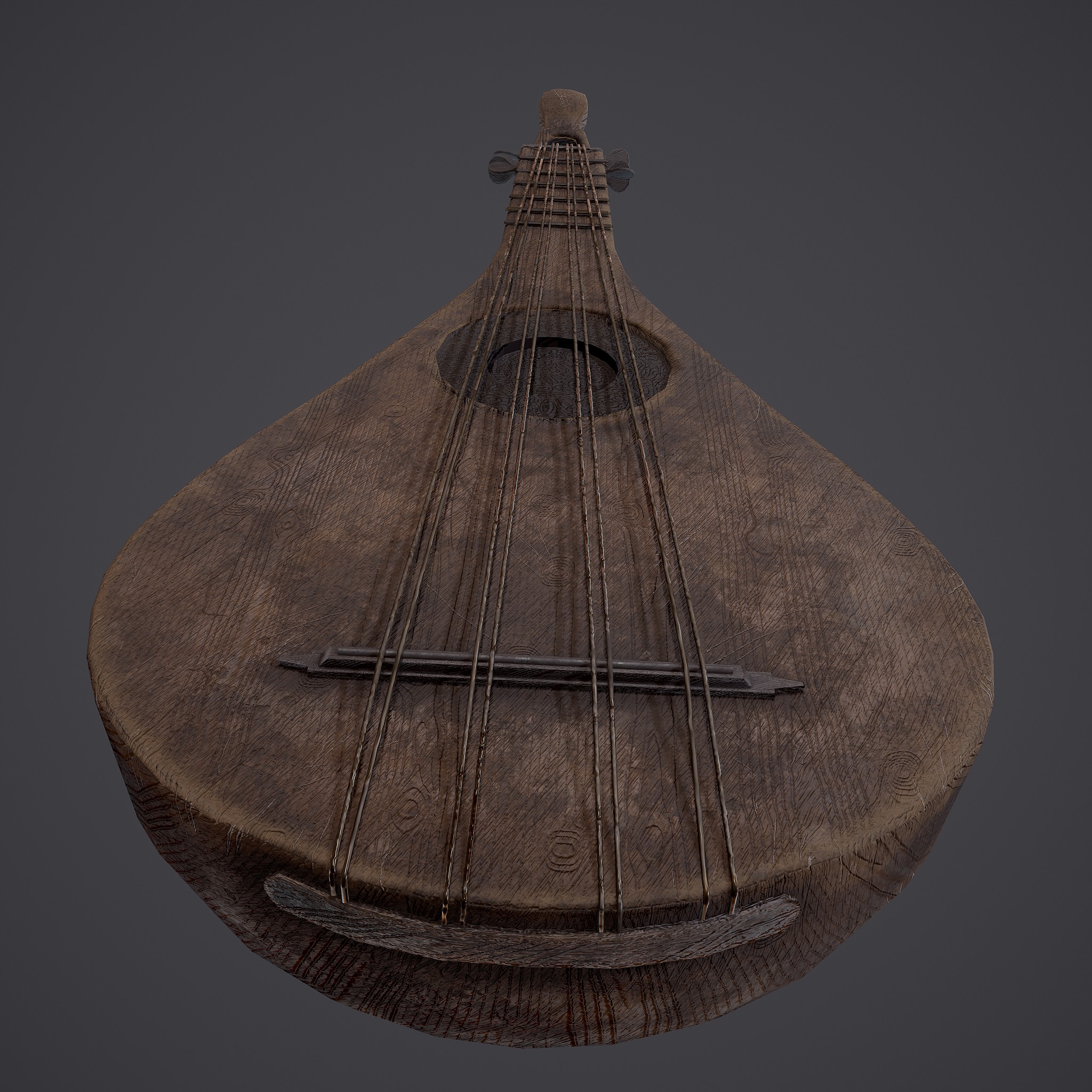 Gittern Medieval Instrument - 3D Model by Get Dead Entertainment