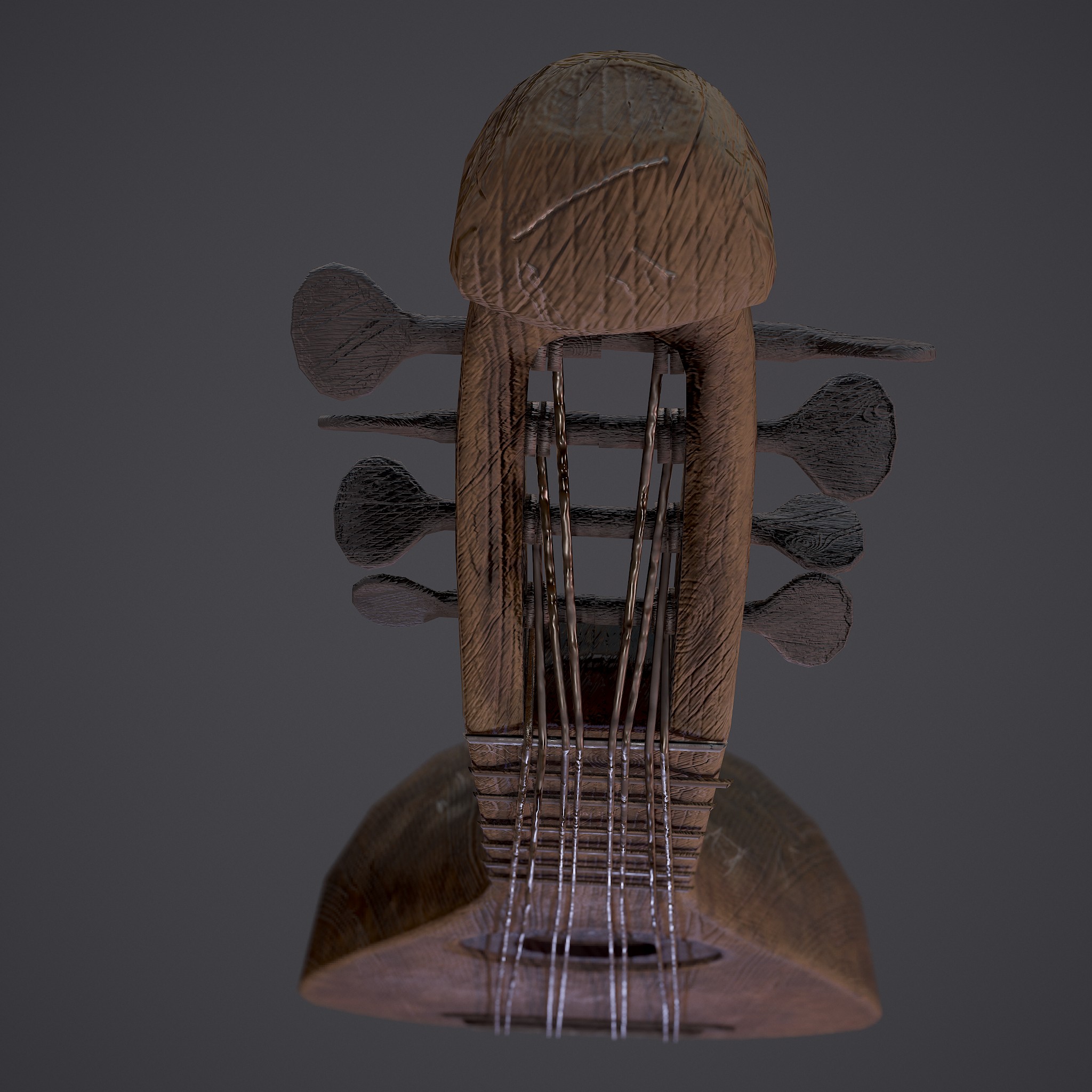 Gittern Medieval Instrument - 3D Model by Get Dead Entertainment