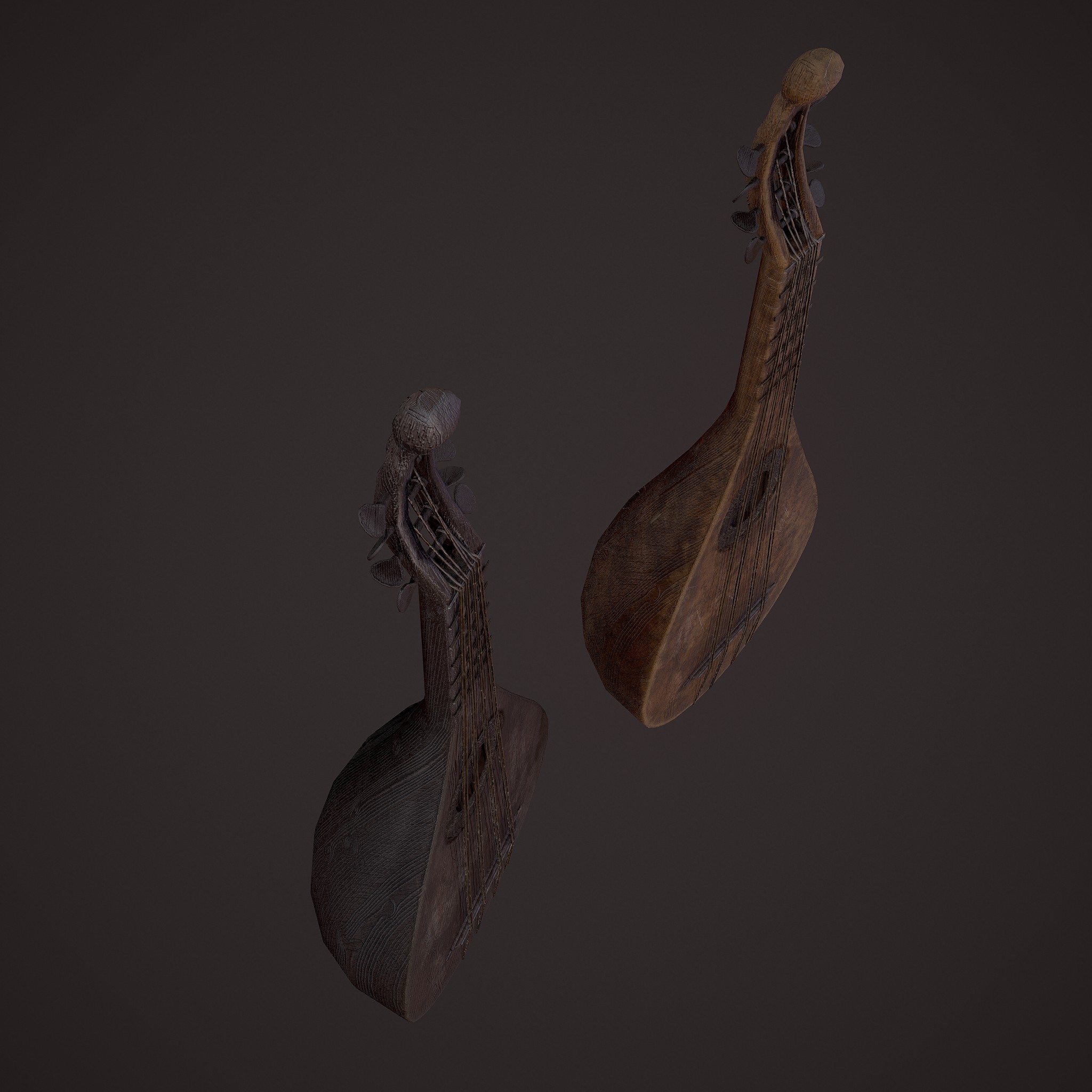 Gittern Medieval Instrument - 3D Model by Get Dead Entertainment