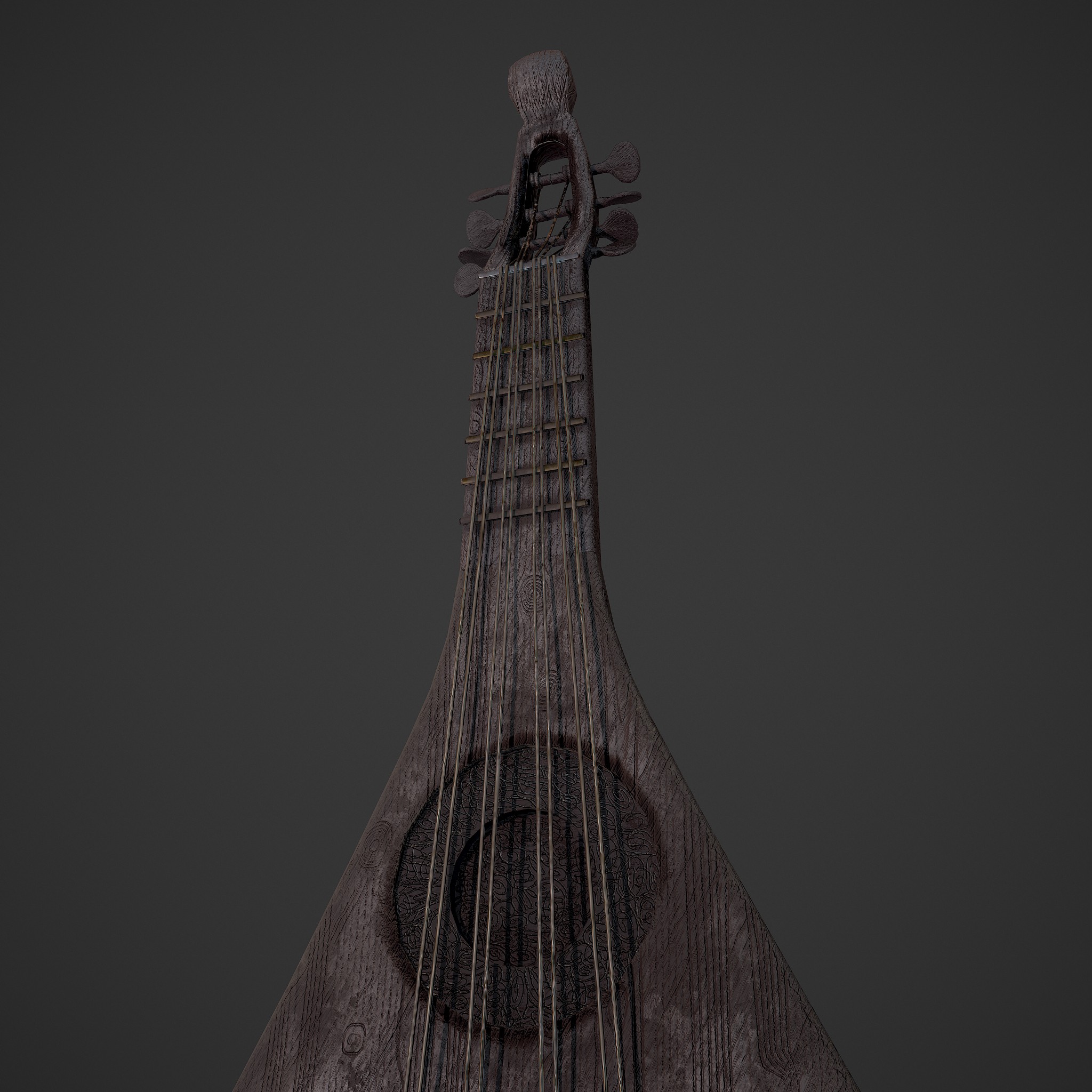 Gittern Medieval Instrument - 3D Model by Get Dead Entertainment