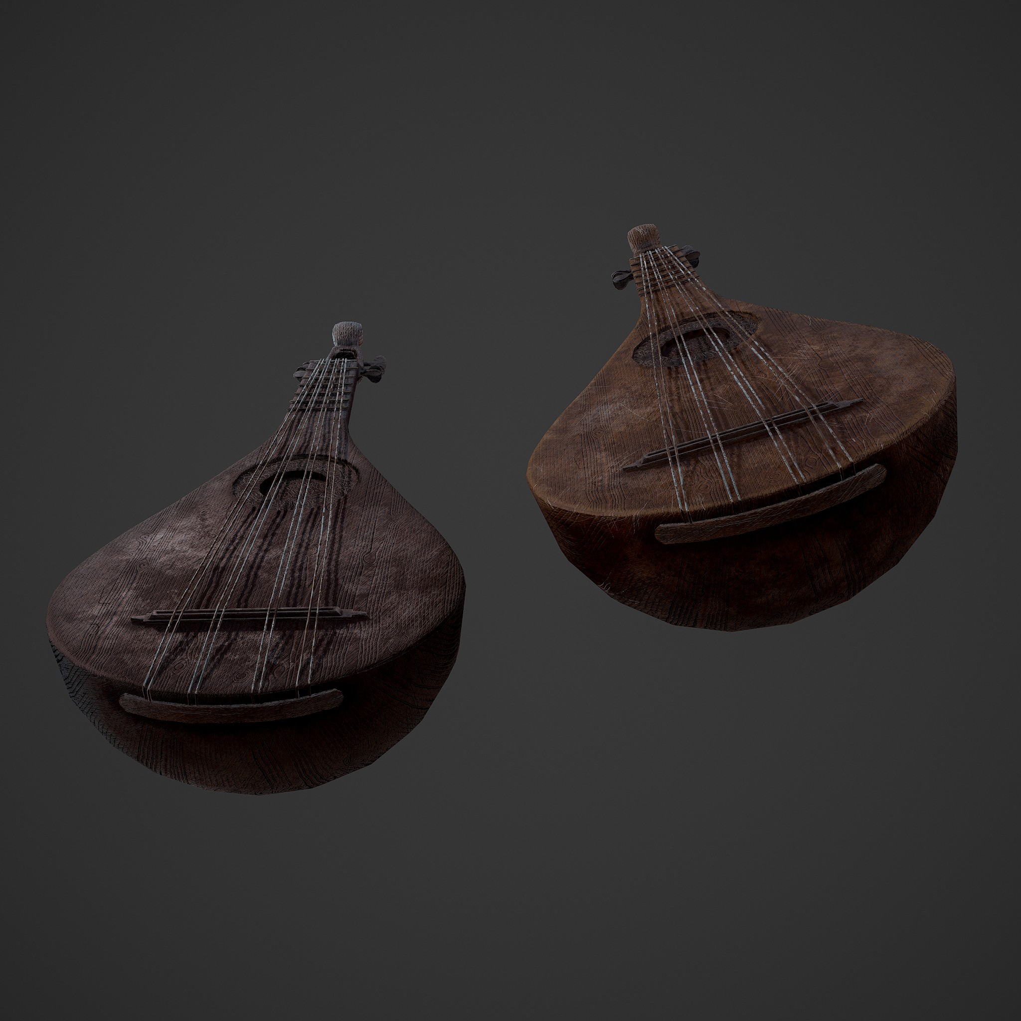 Gittern Medieval Instrument - 3D Model by Get Dead Entertainment