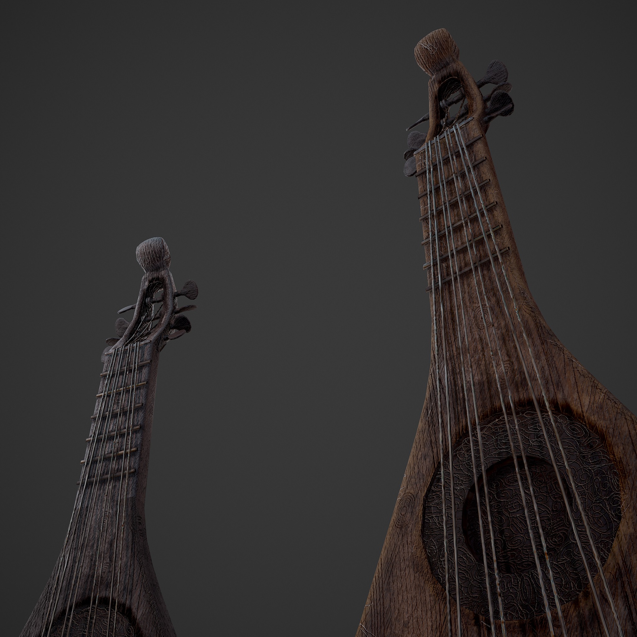 Gittern Medieval Instrument - 3D Model by Get Dead Entertainment