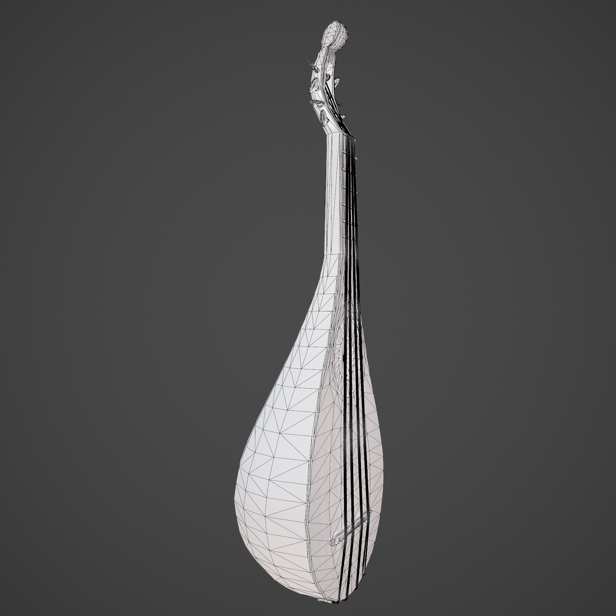 Gittern Medieval Instrument - 3D Model by Get Dead Entertainment