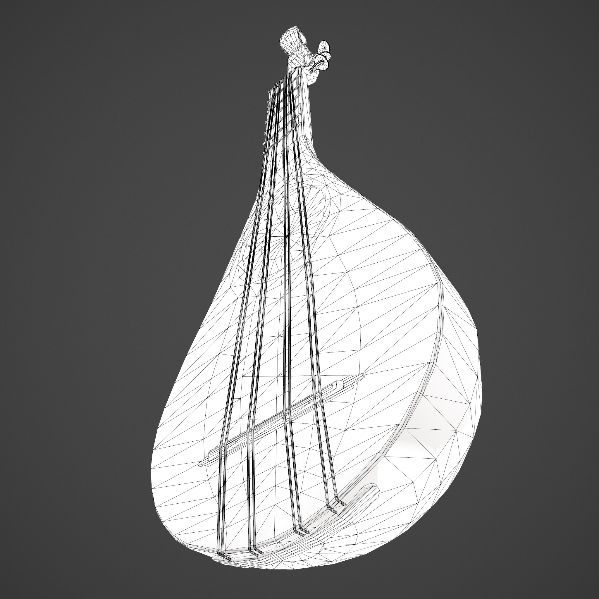 Gittern Medieval Instrument - 3D Model by Get Dead Entertainment