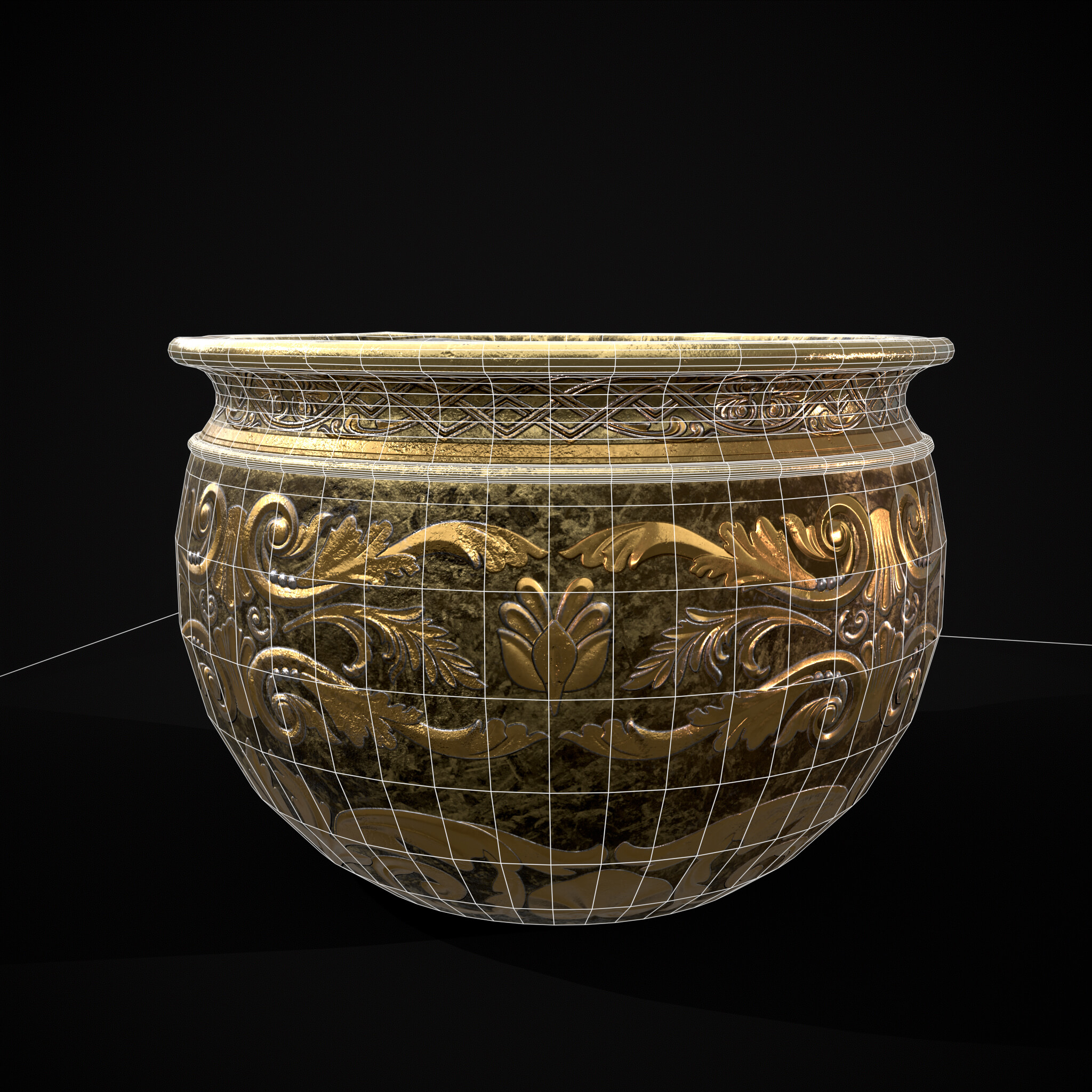Gold Goblet Bowl - 3D Model by Get Dead Entertainment