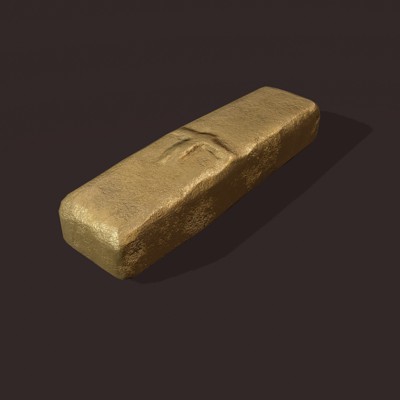 Gold Ingot Small - 3D Model by Get Dead Entertainment