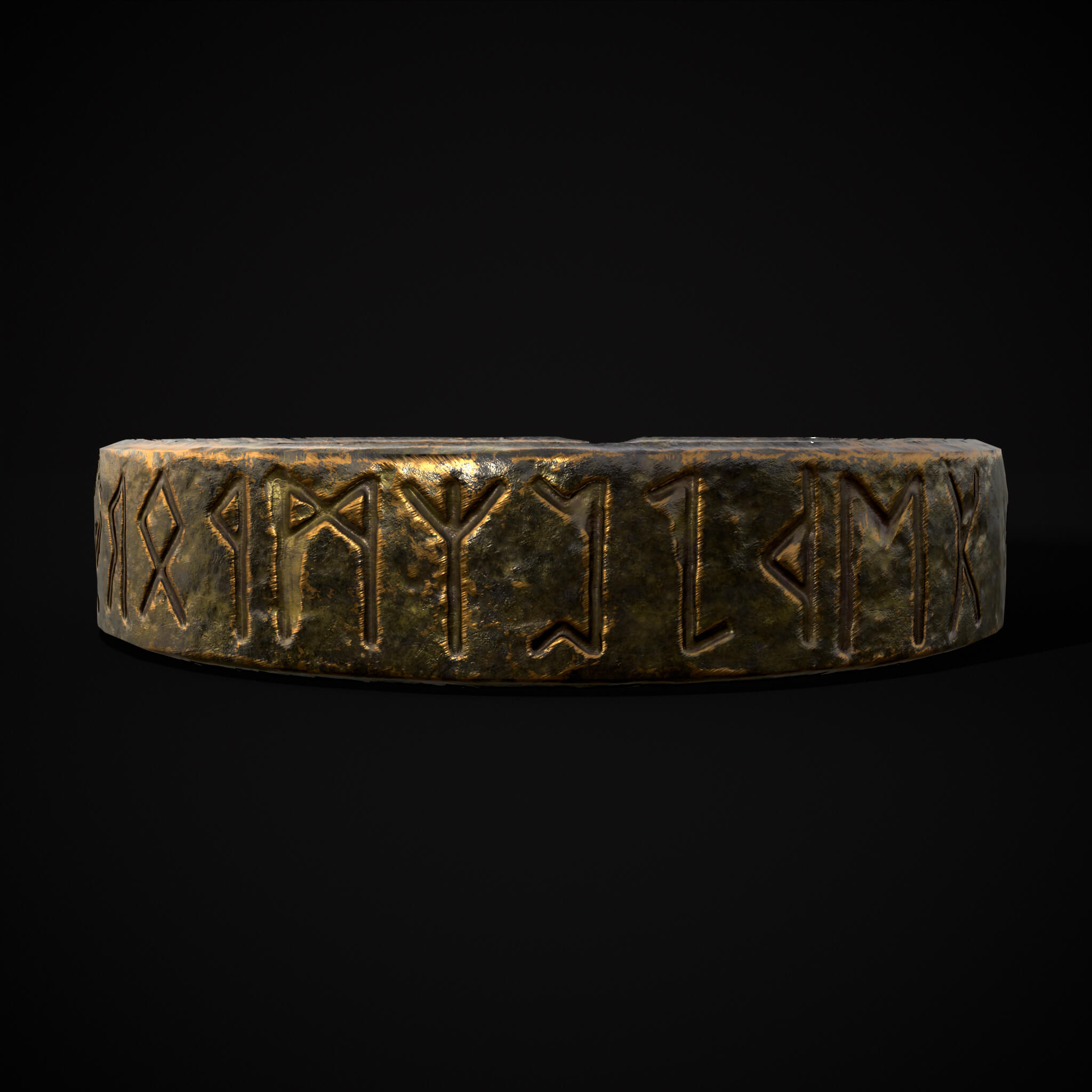 Gold Viking Rune Ring - 3D Model by Get Dead Entertainment