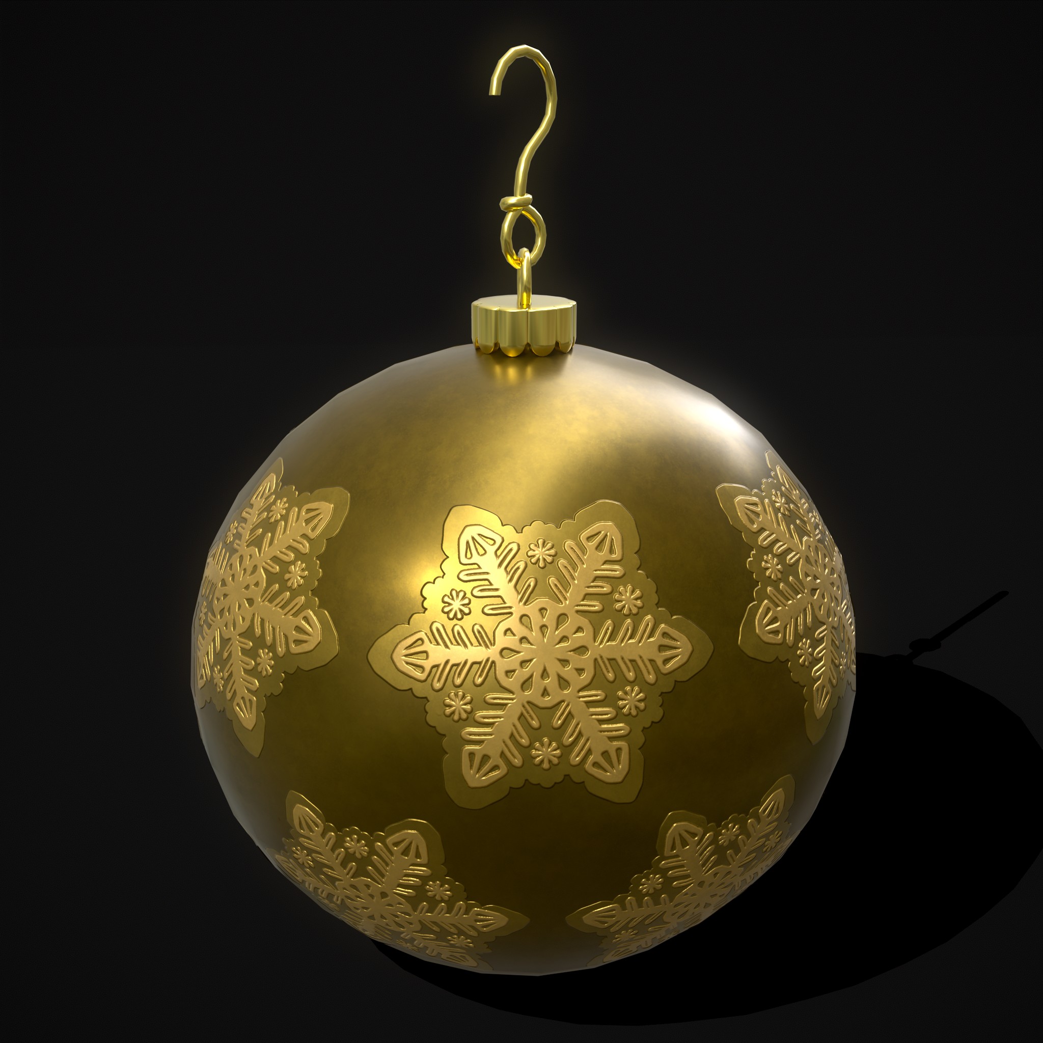 Golden Snowflake Ball - 3D Model by Get Dead Entertainment