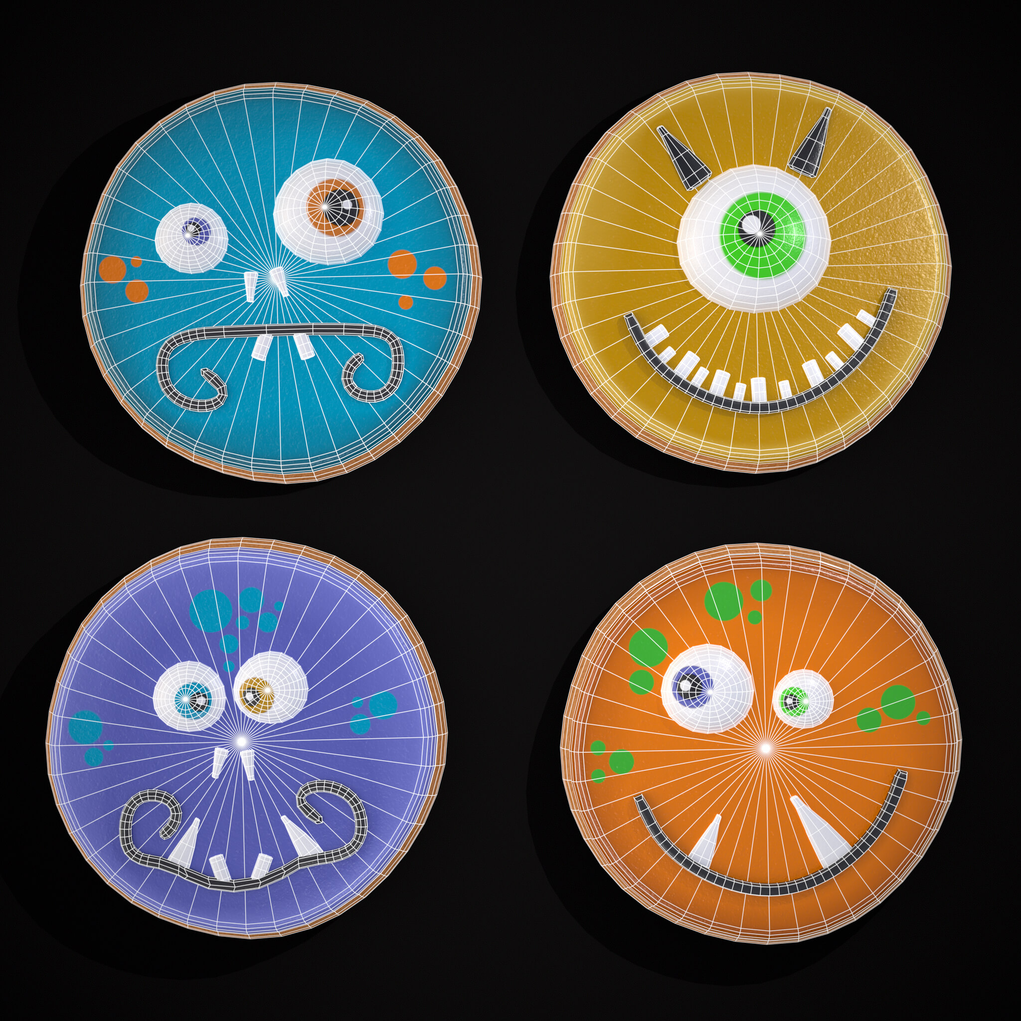 Goofy Circle Monster Cookies - Free 3D Model by Get Dead Entertainment