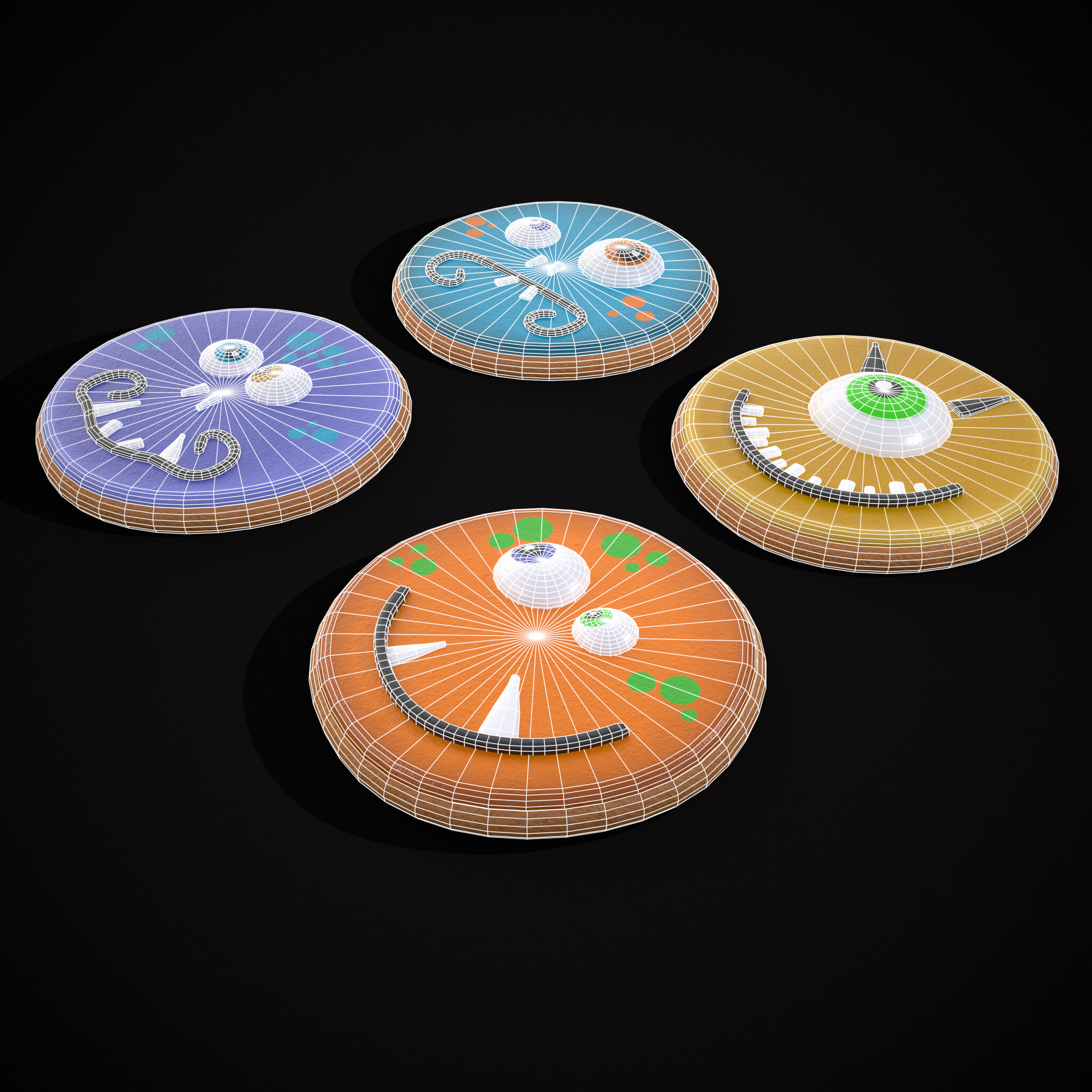 Goofy Circle Monster Cookies - Free 3D Model by Get Dead Entertainment