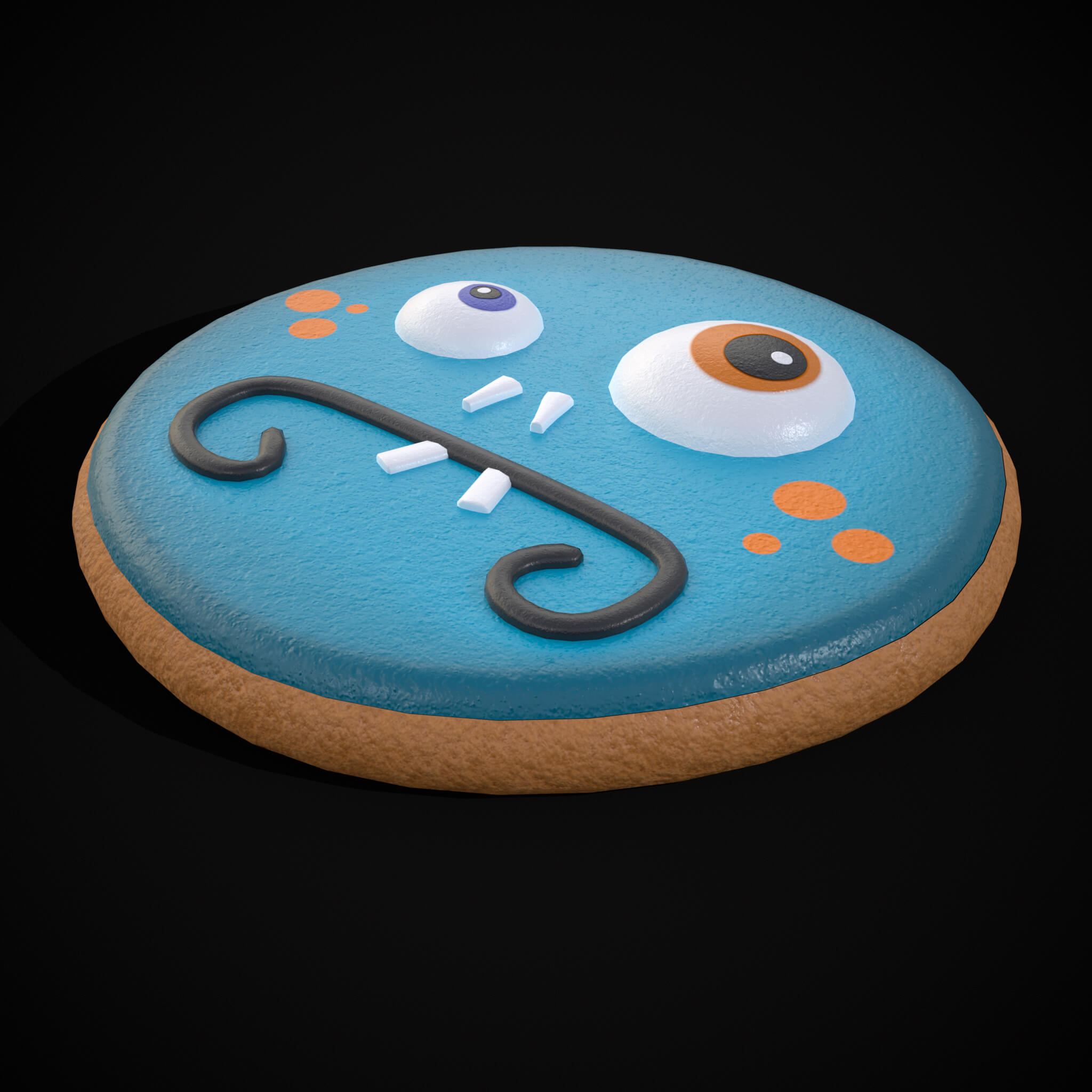Goofy Circle Monster Cookies - Free 3D Model by Get Dead Entertainment