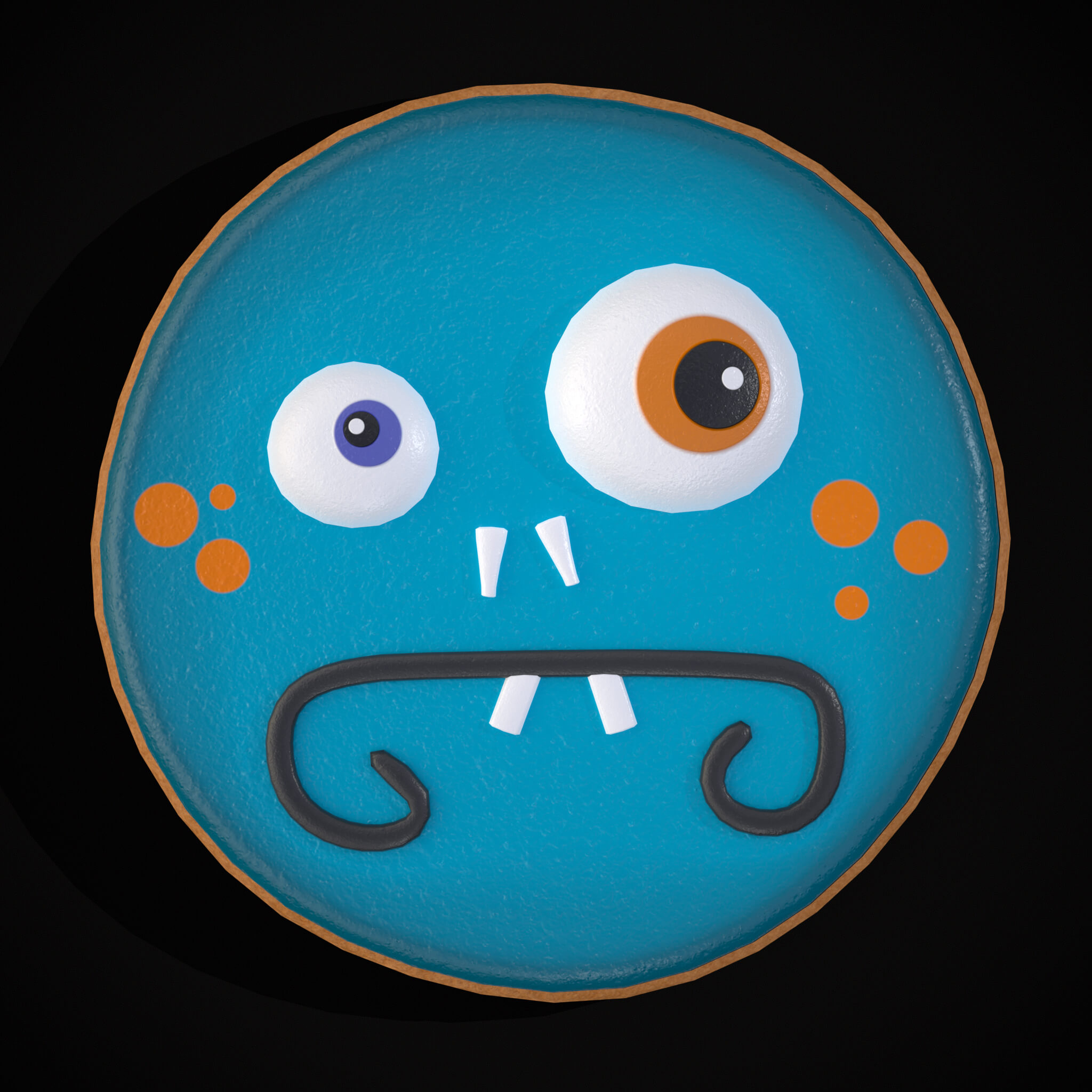 Goofy Circle Monster Cookies - Free 3D Model by Get Dead Entertainment