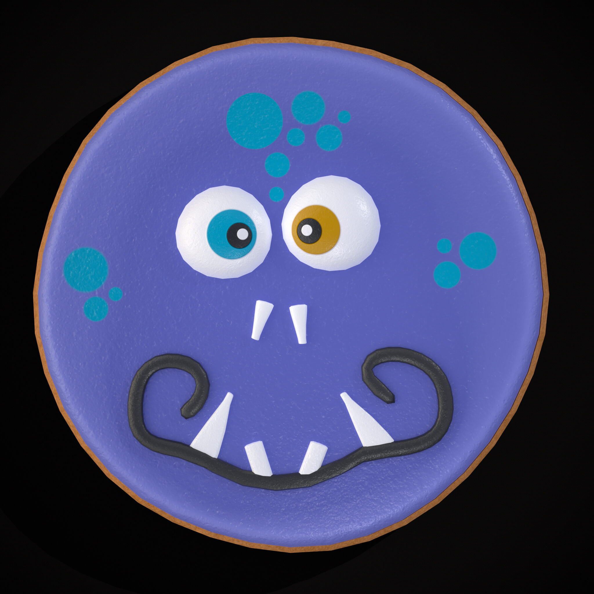 Goofy Circle Monster Cookies - Free 3D Model by Get Dead Entertainment