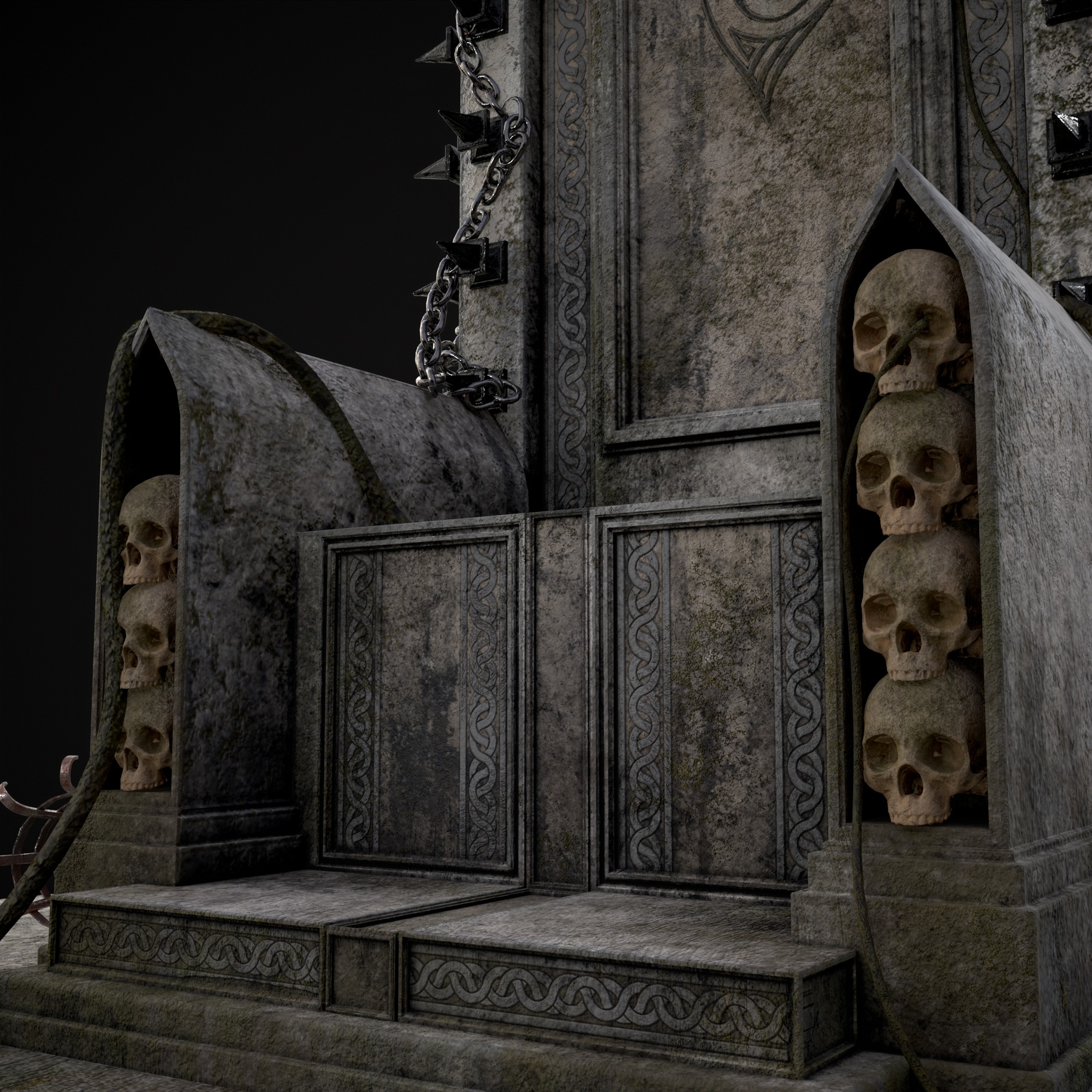 Gothic Crypt Stone Throne - 3D Model by Get Dead Entertainment