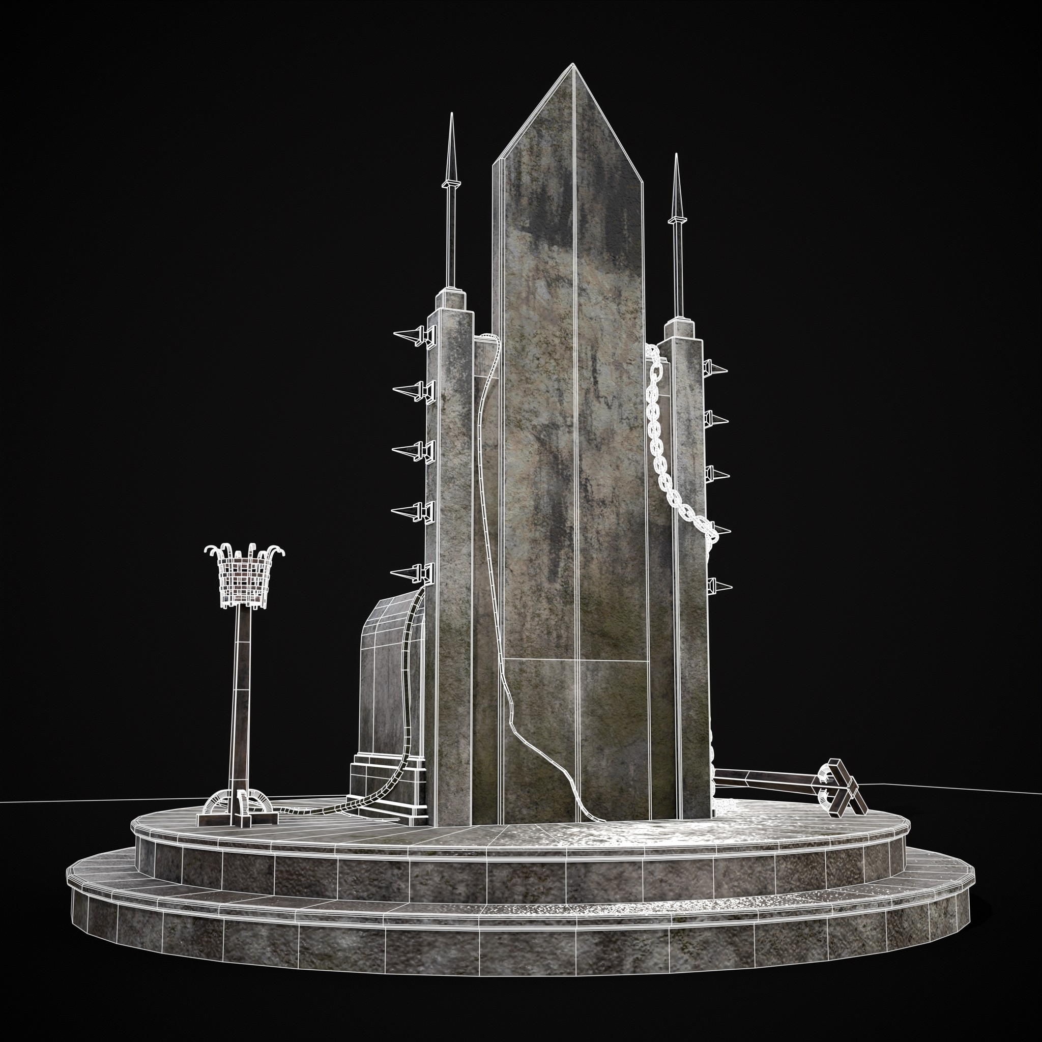 Gothic Crypt Stone Throne - 3D Model by Get Dead Entertainment