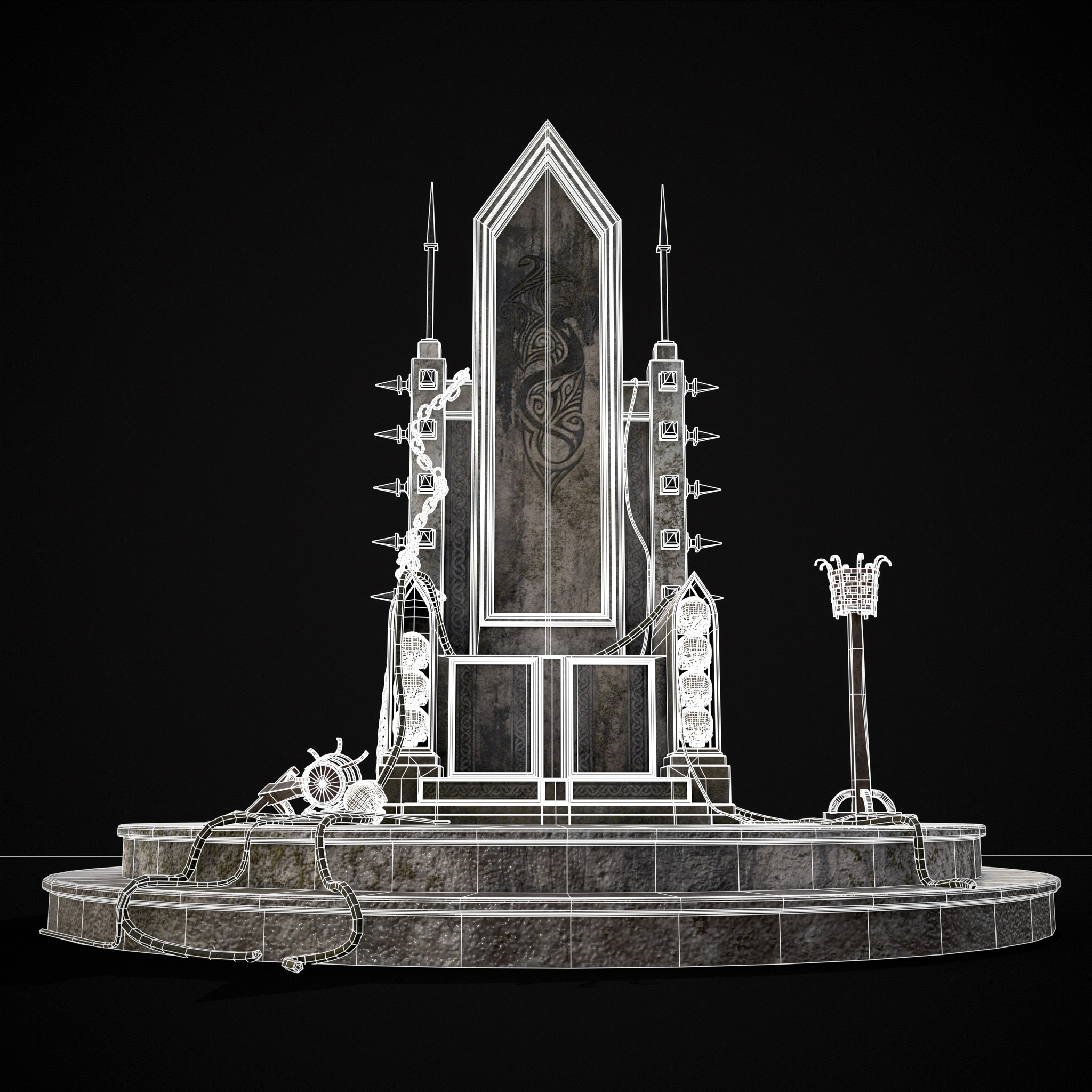 Gothic Crypt Stone Throne - 3D Model by Get Dead Entertainment